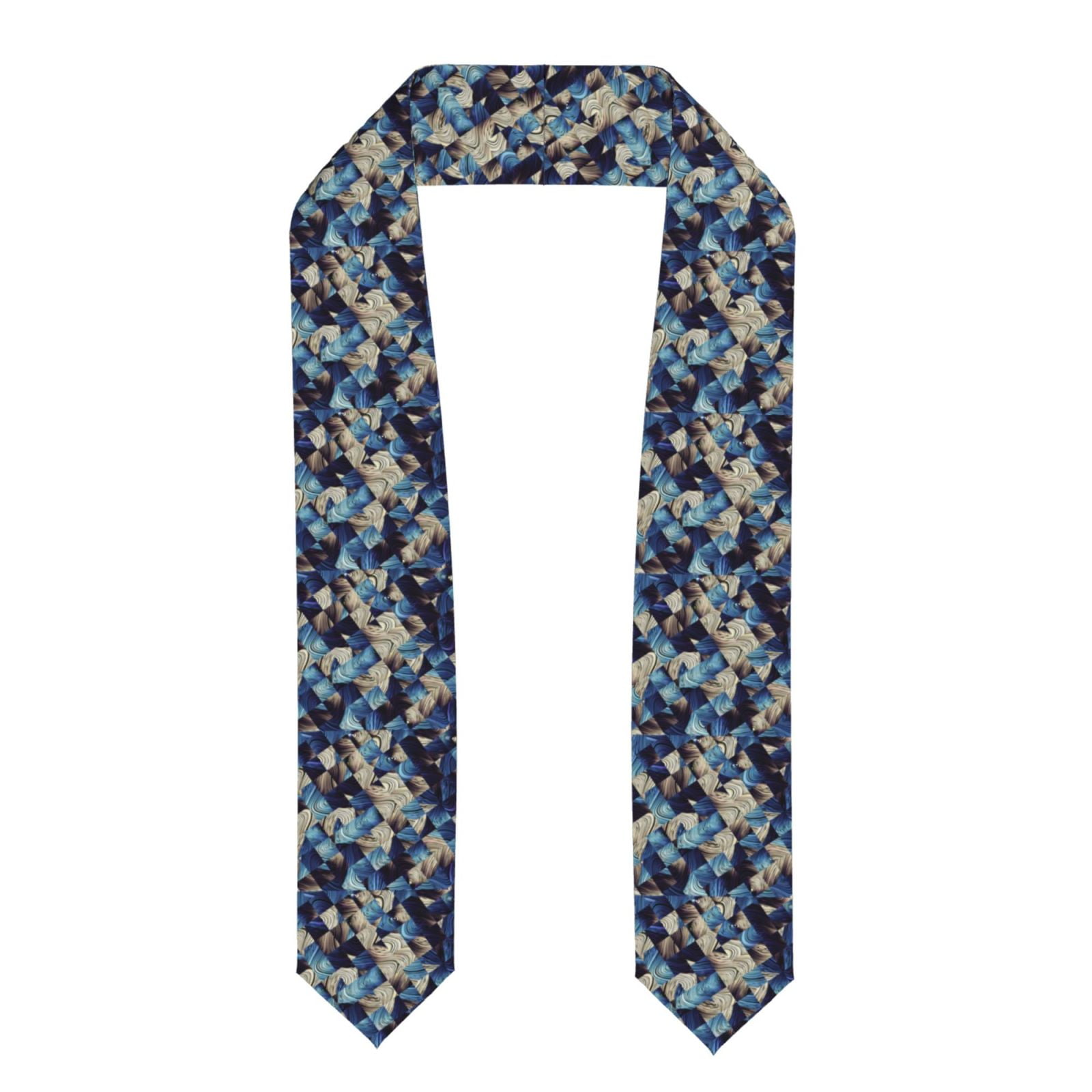 Coaee Abstract Blue Squares Graduation Stole, Unisex, 72" Long ...
