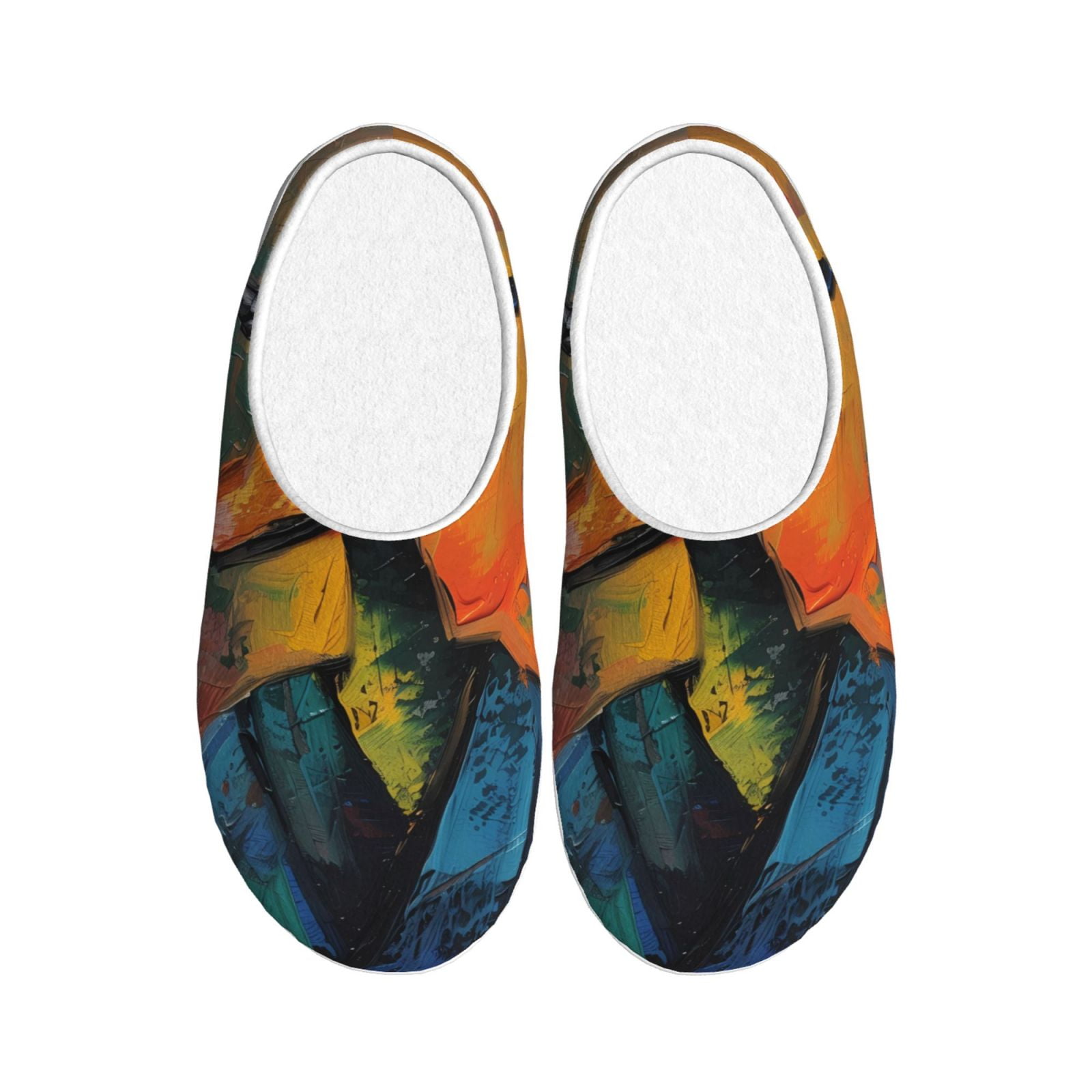 Coaee Abstract Funny Duck for Mens Slippers Indoor Slip On Shoes ...