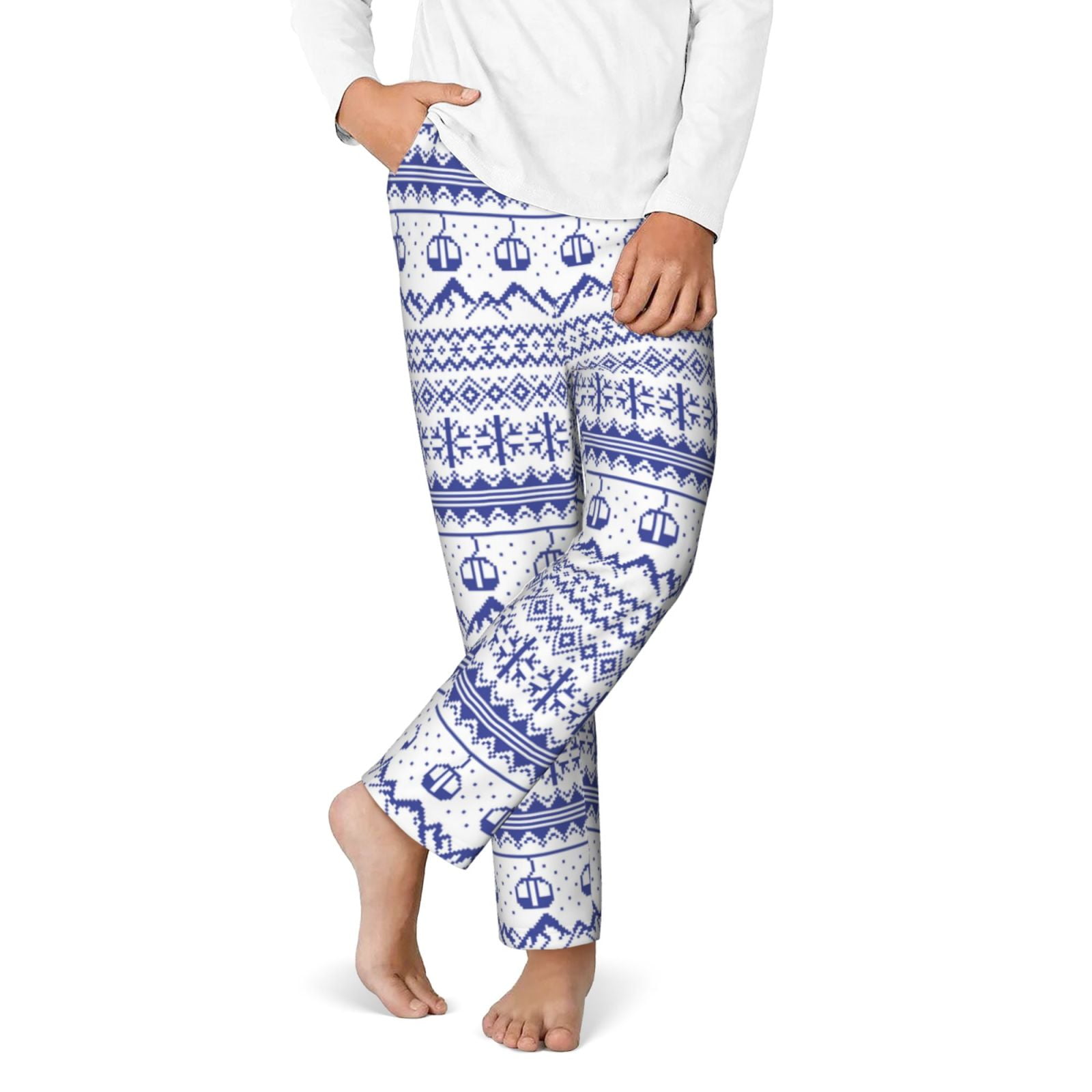 Coaee Abstract Gondola Snowflake for Teen lounge pants Comfortable ...