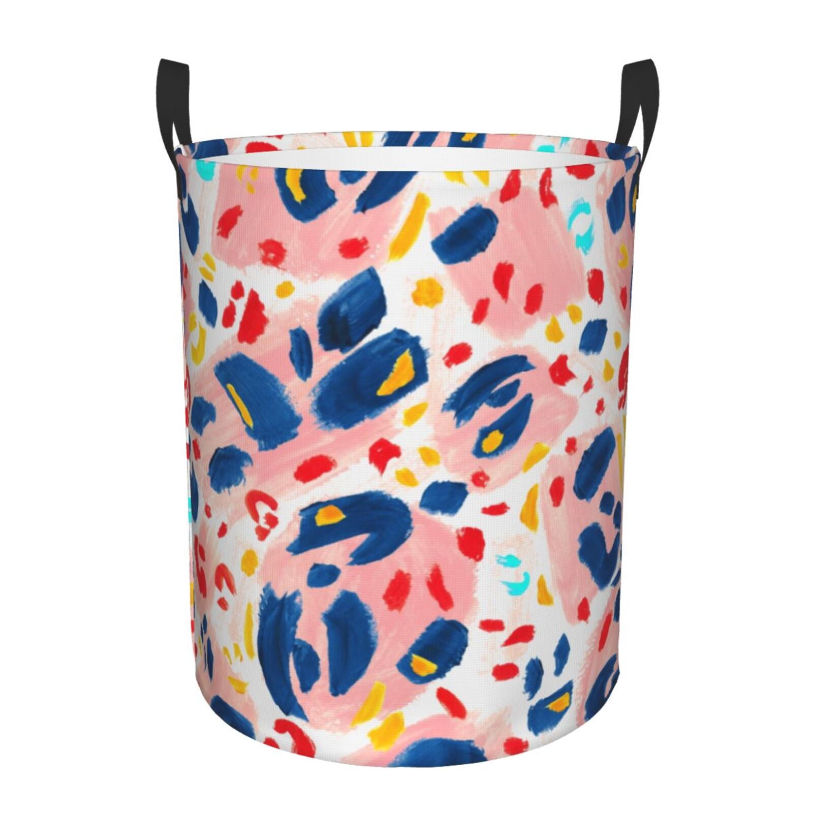 Coaee Abstract Leopard Print Laundry Basket with Handle, Waterproof ...