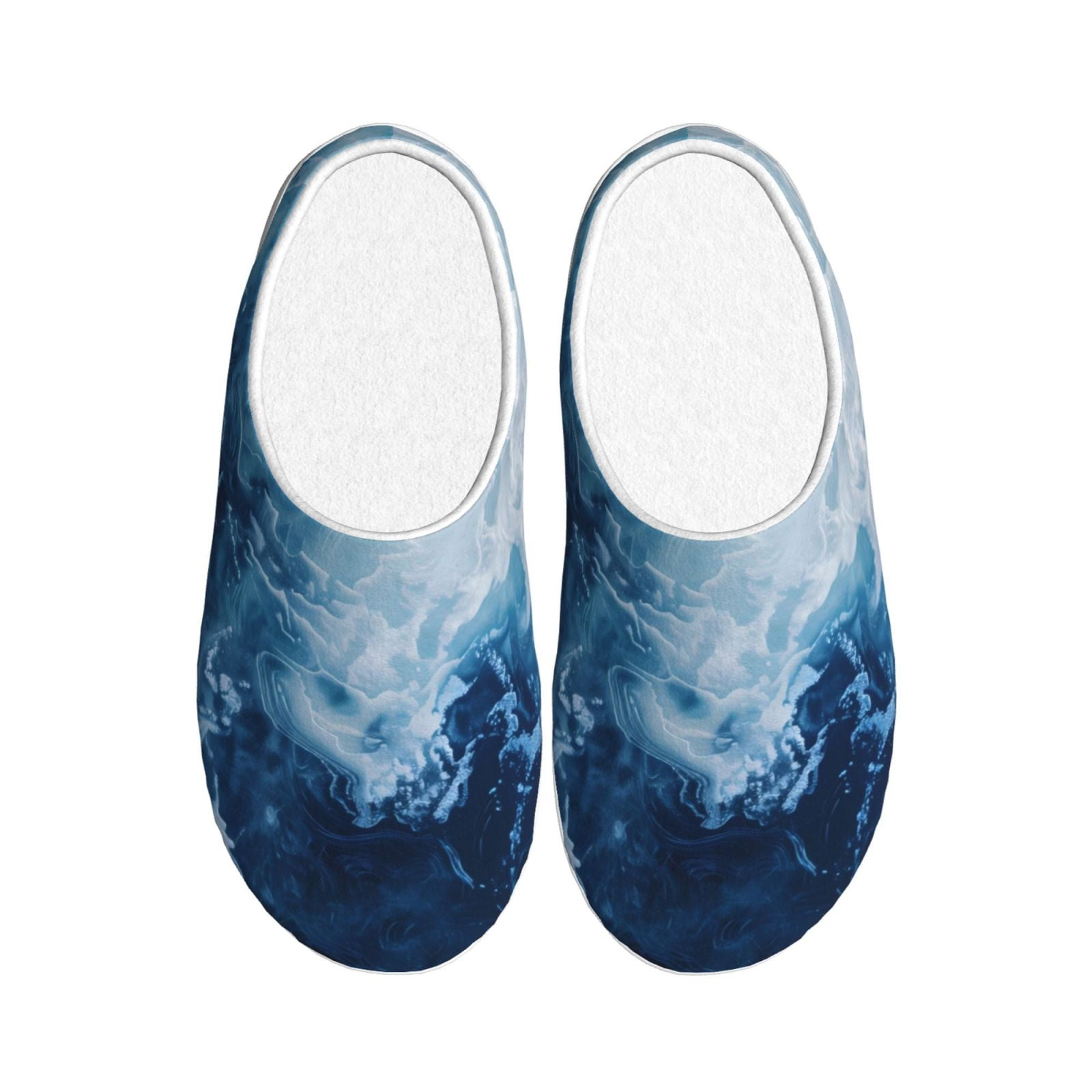 Coaee Abstract Ocean Waves for Mens Slippers Indoor Slip On Shoes ...