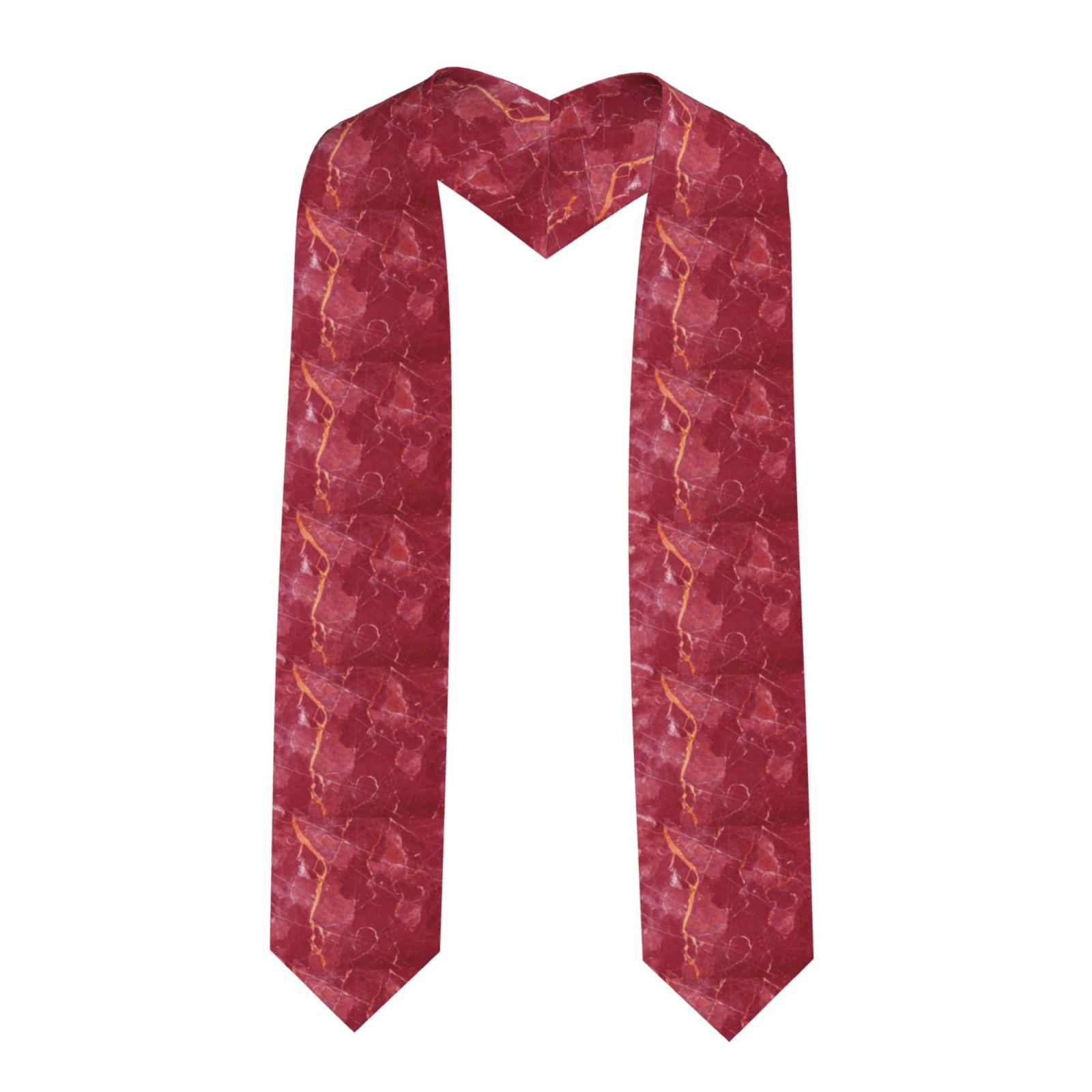 Coaee Abstract Red Marble Graduation Stole, Unisex, 72" Long Graduation ...