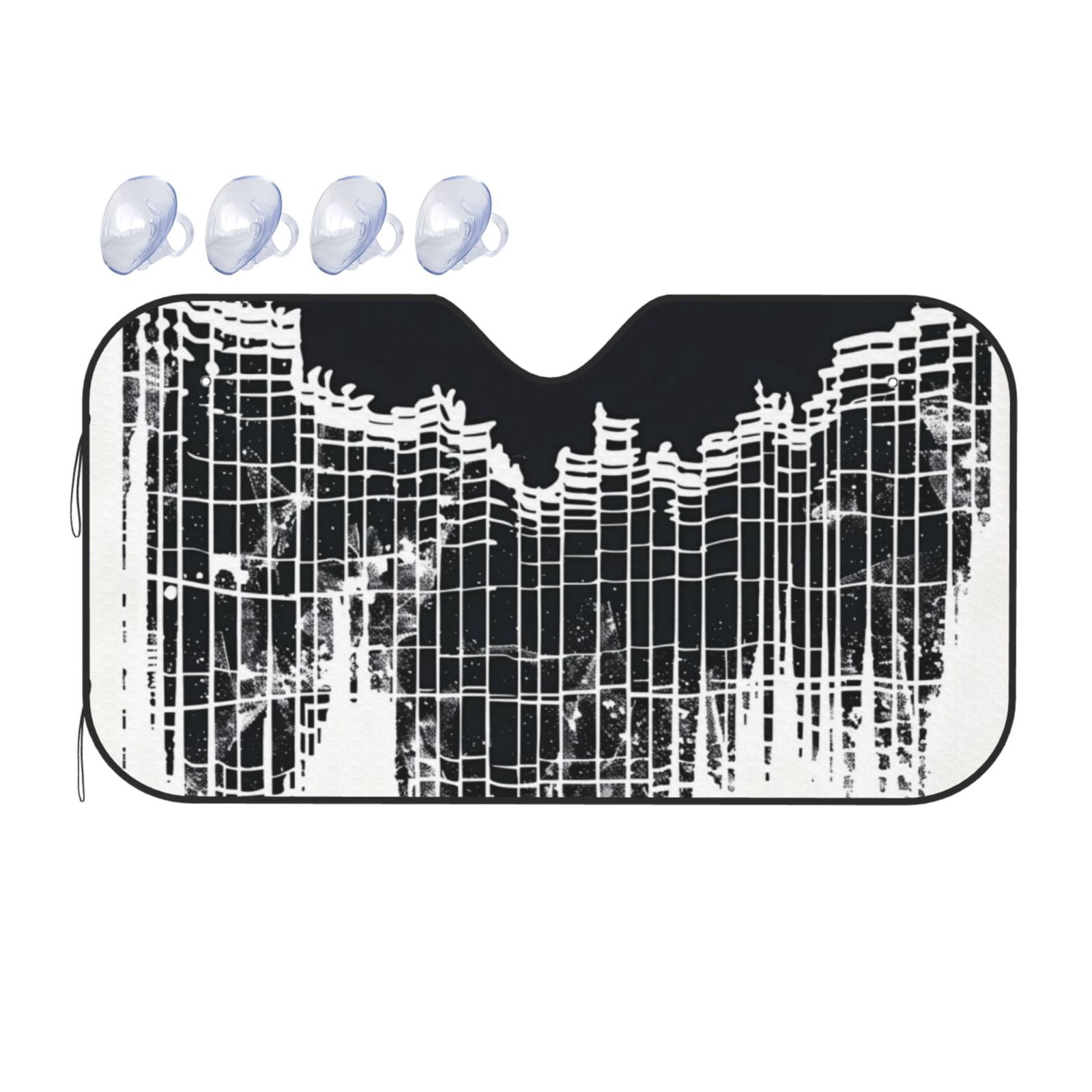 Coaee Abstract Red Sun Design for Car Sunshade Windshield Sun Shade ...