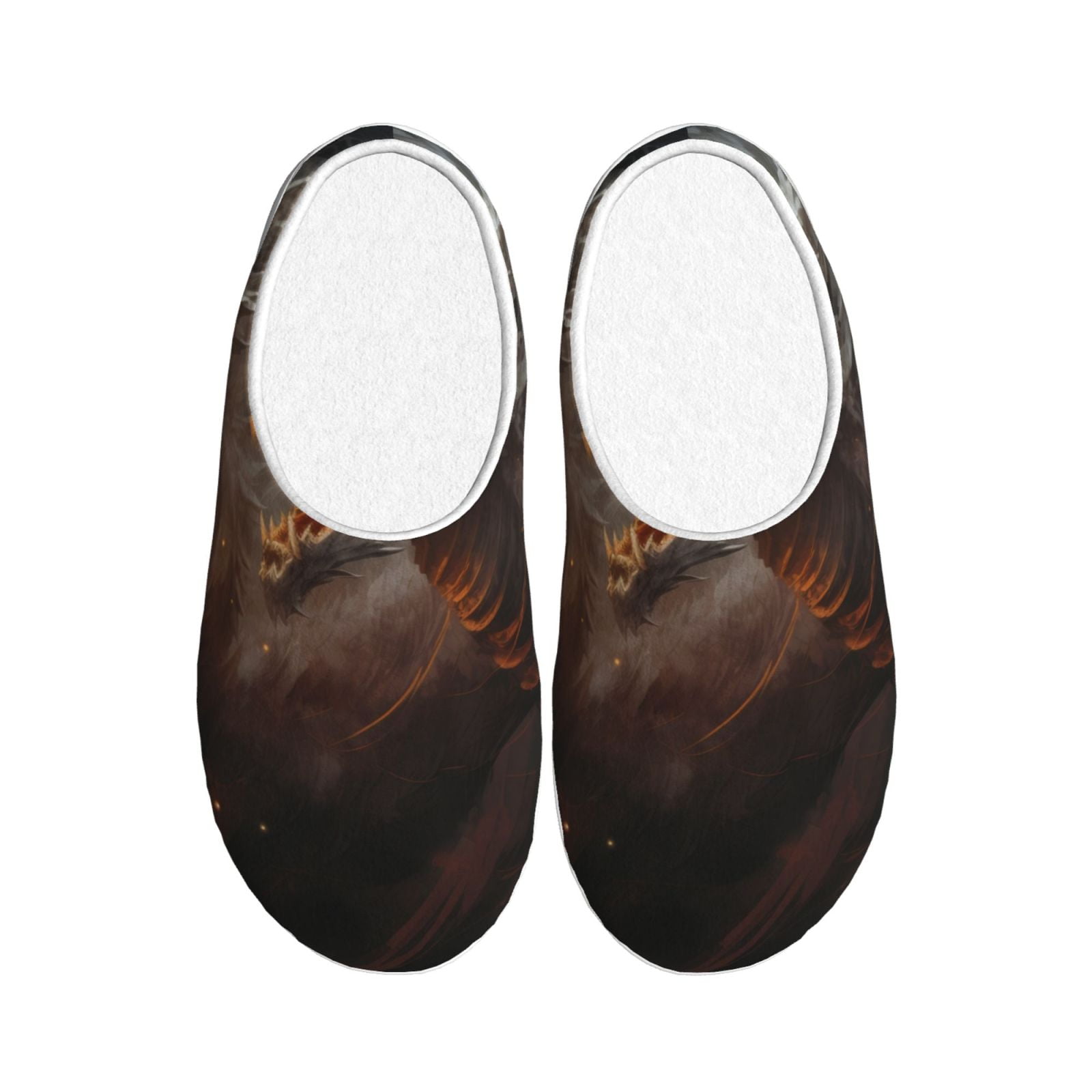 Coaee Abstract White Dragon for Mens Slippers Indoor Slip On Shoes ...