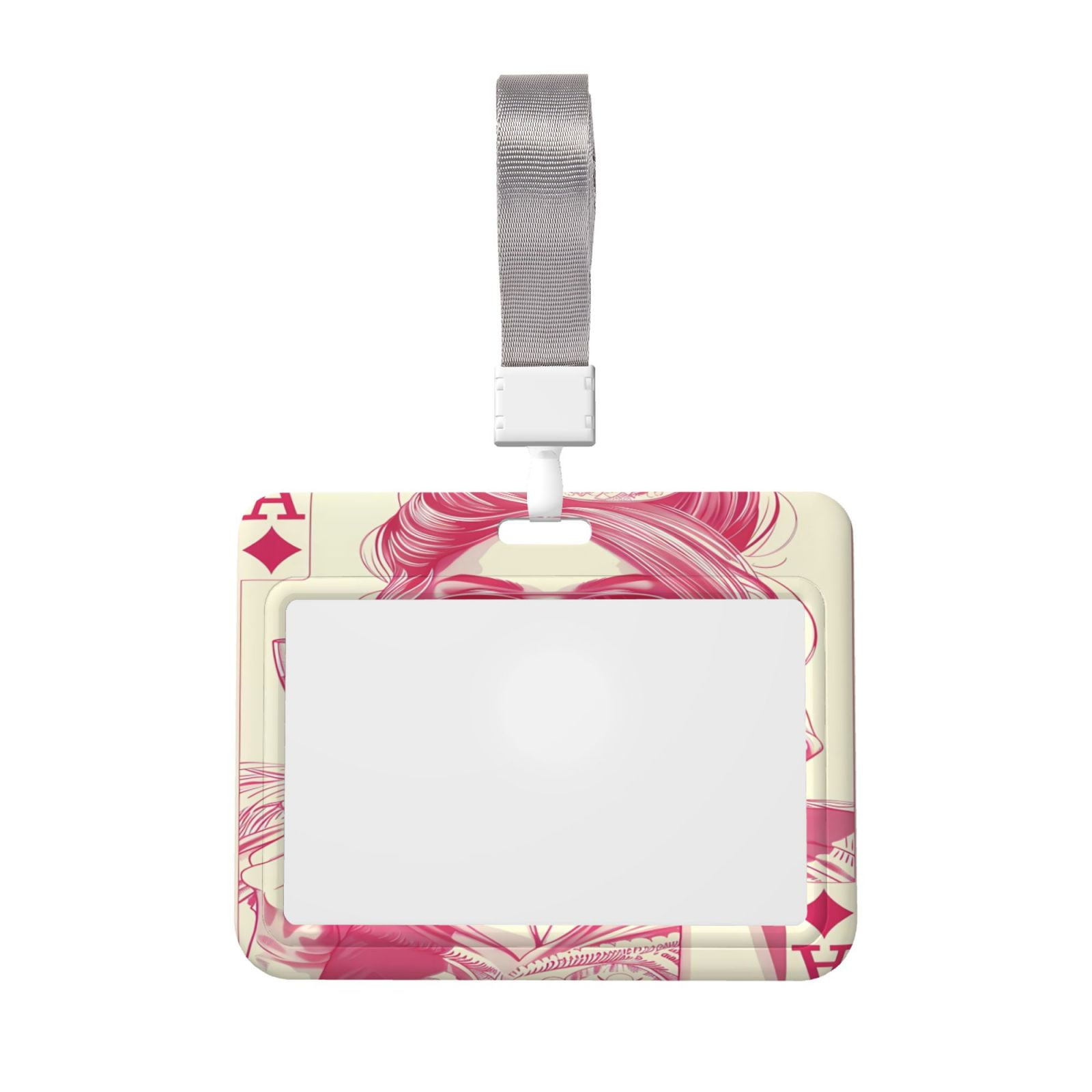 Coaee Ace Of Diamonds Lady for Card Badge Holder Soft Waterproof Card ...