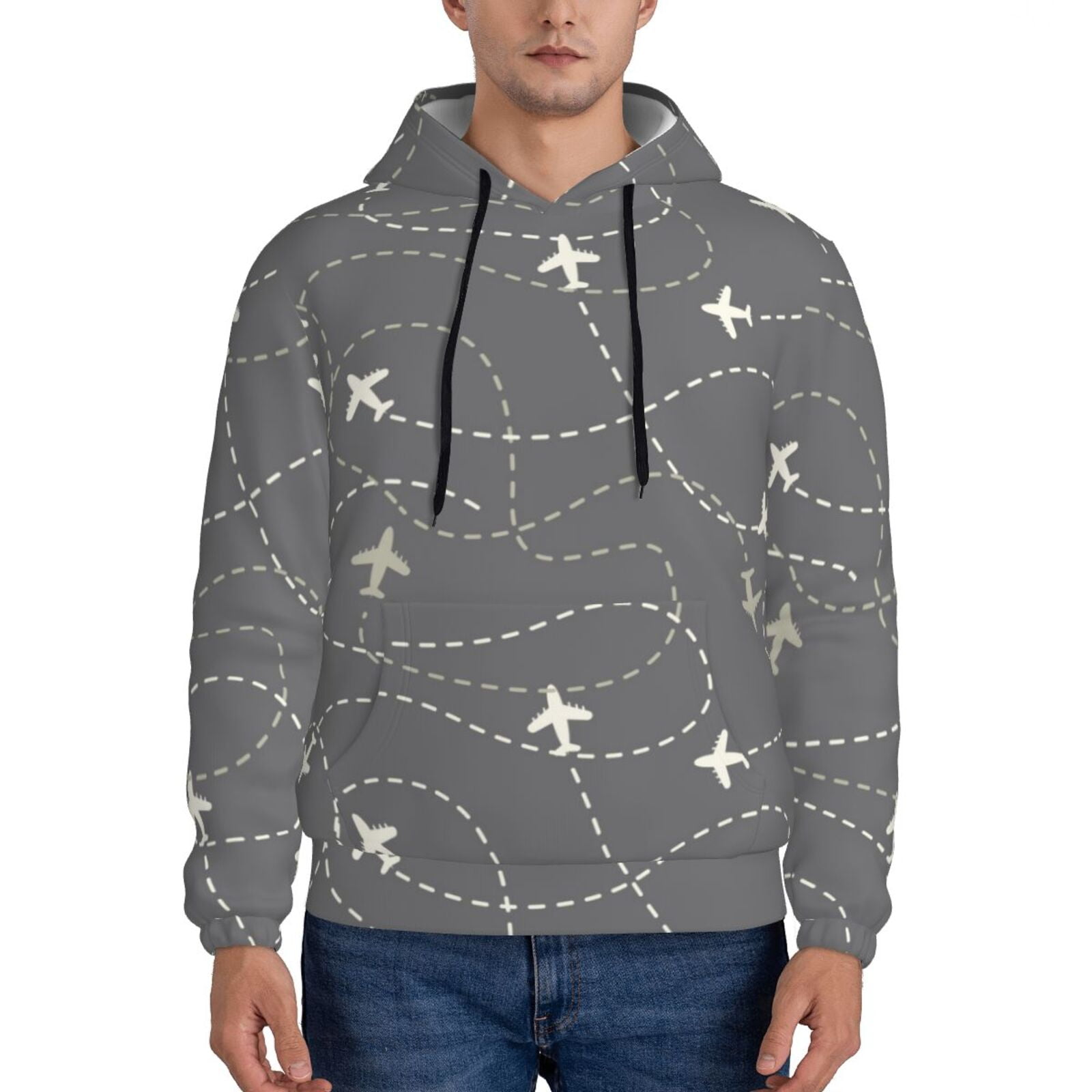 Coaee Airplane Routes Around The World for Adult Hoodie Pullover ...
