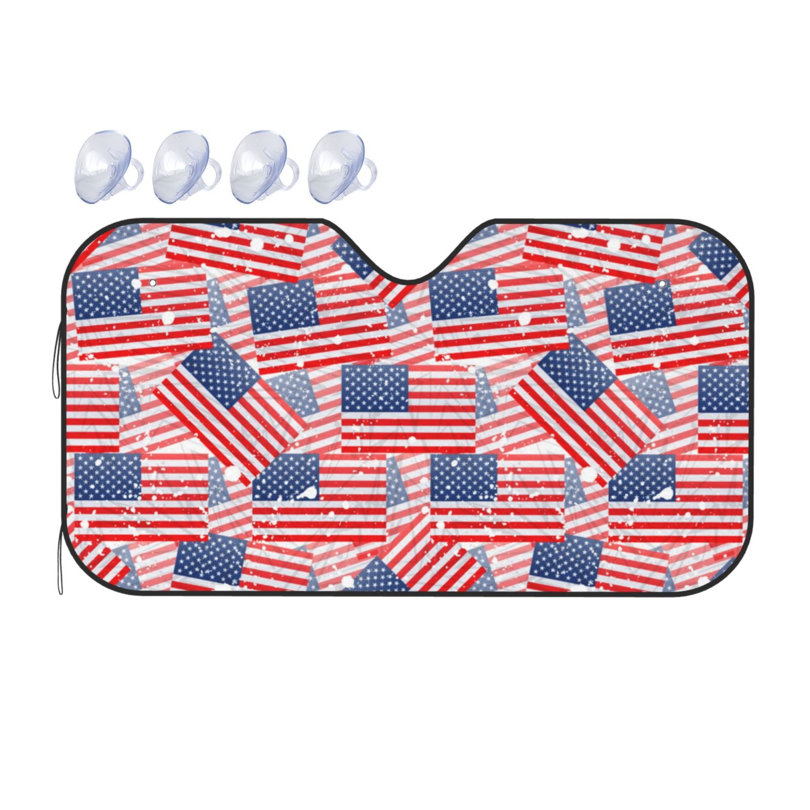 Coaee America Flags for Car Sunshade Windshield Sun Shade Reflect UV ...