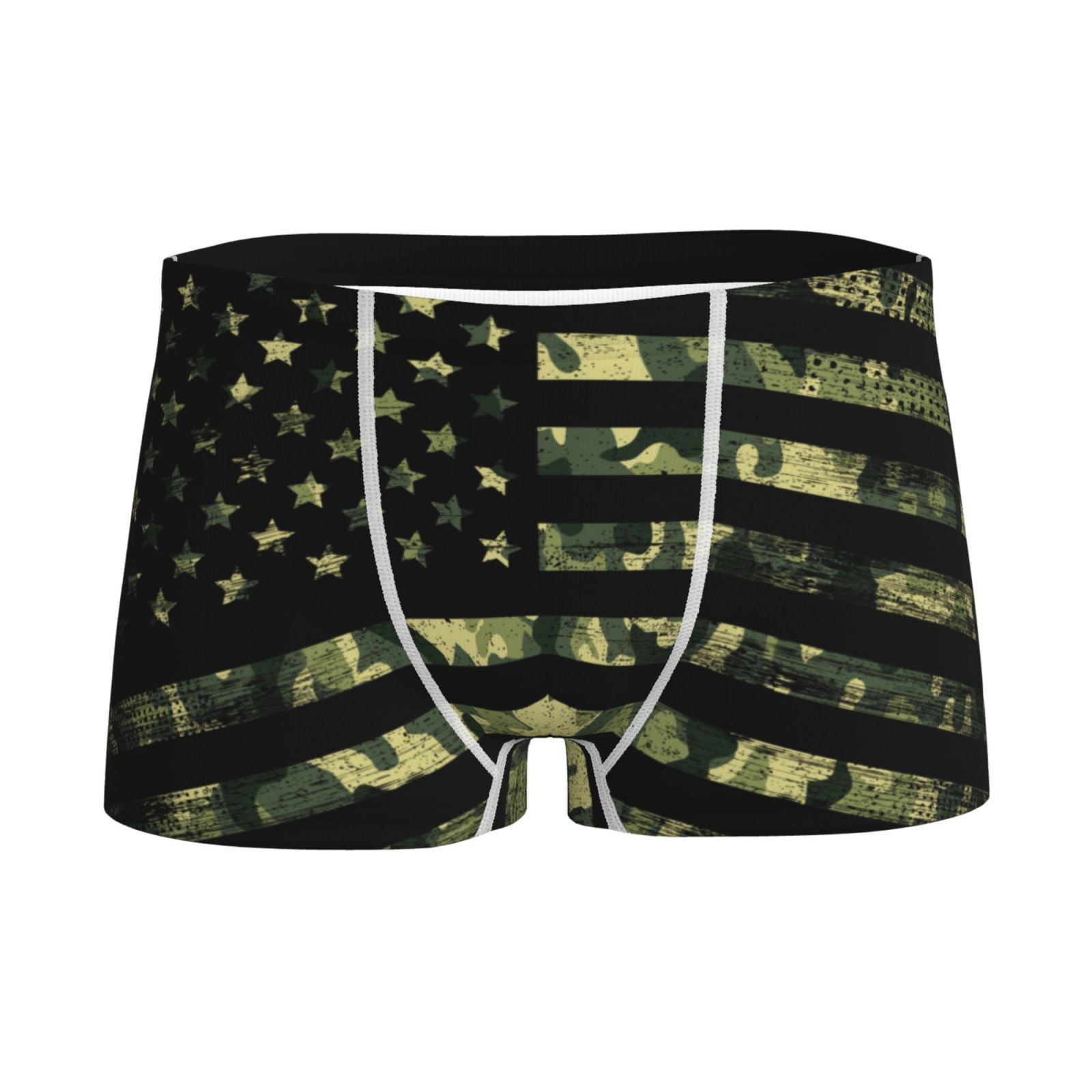 Coaee American Flag Camo Boy's Cotton Boxer Briefs Soft and Breathable ...