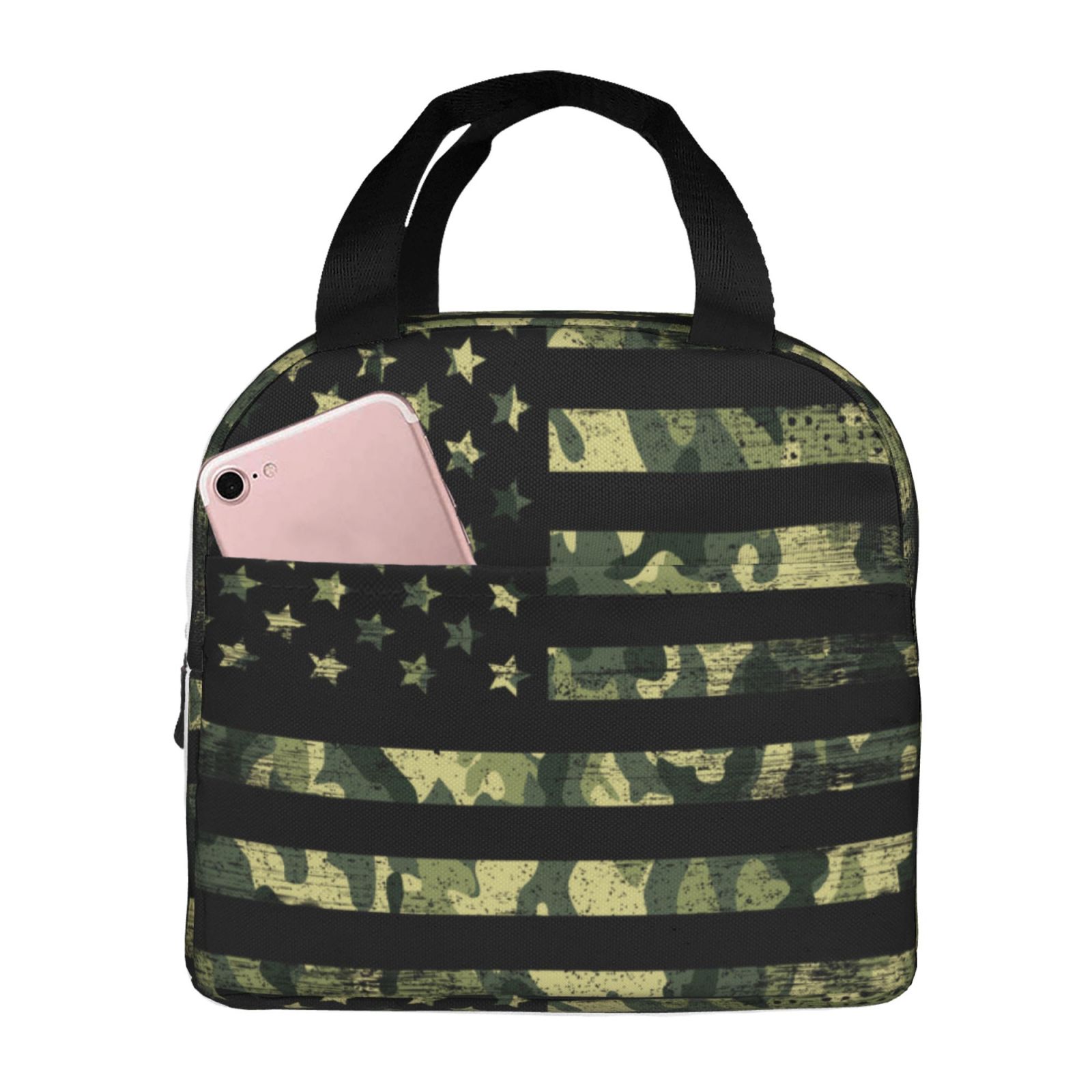 Coaee American Flag Camo for Reusable Thermal Soft Leakproof Lunch Box ...