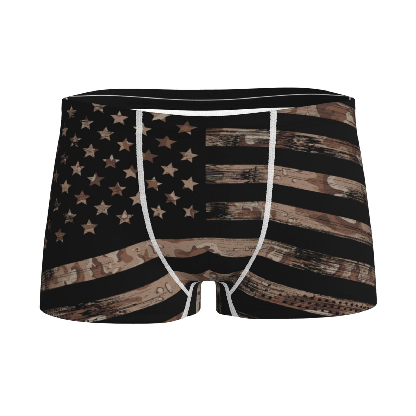 Coaee American Flag with Desert Camouflage Boy's Cotton Boxer Briefs ...