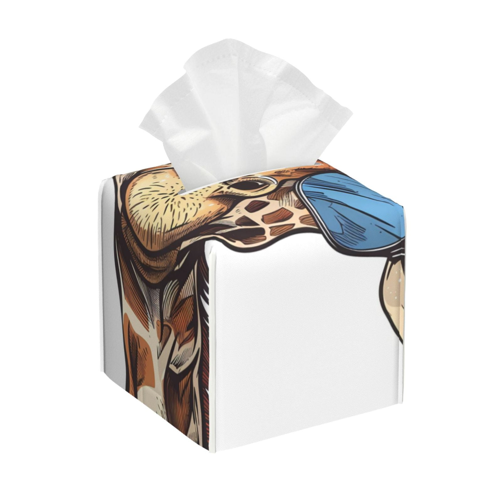 Coaee American Giraffe Style for Leather Tissue Box Cover Square Tissue ...