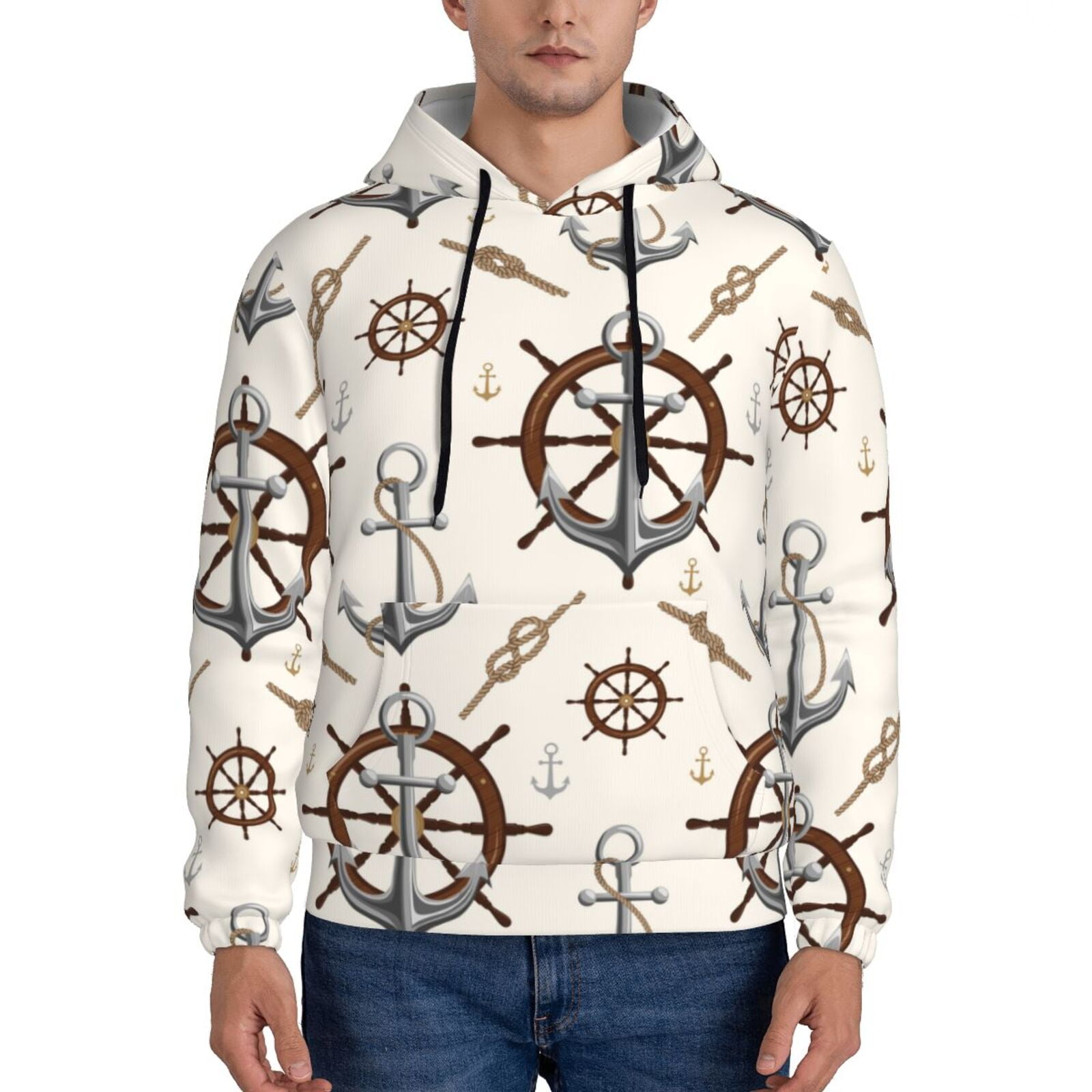 Coaee Anchor with Rope for Adult Hoodie Pullover Sweatshirt for Men ...