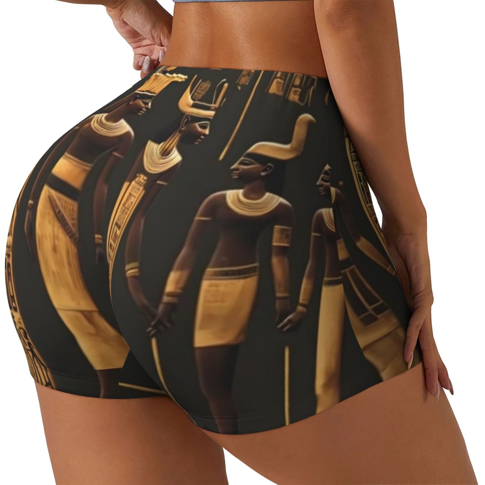 Coaee Ancient Egyptian Hieroglyph for Workout Shorts for Women Seamless Soft Smooth Gym Yoga ...