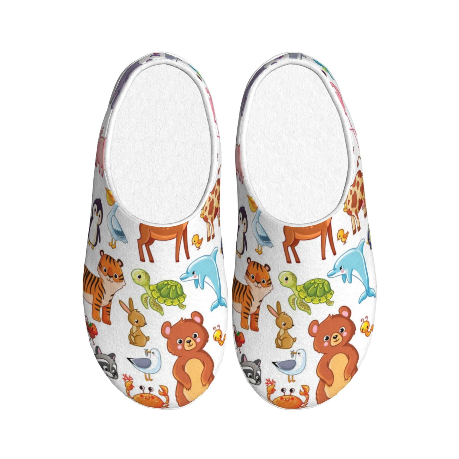 Coaee Animal Cartoon Style for Mens Slippers Indoor Slip On Shoes ...
