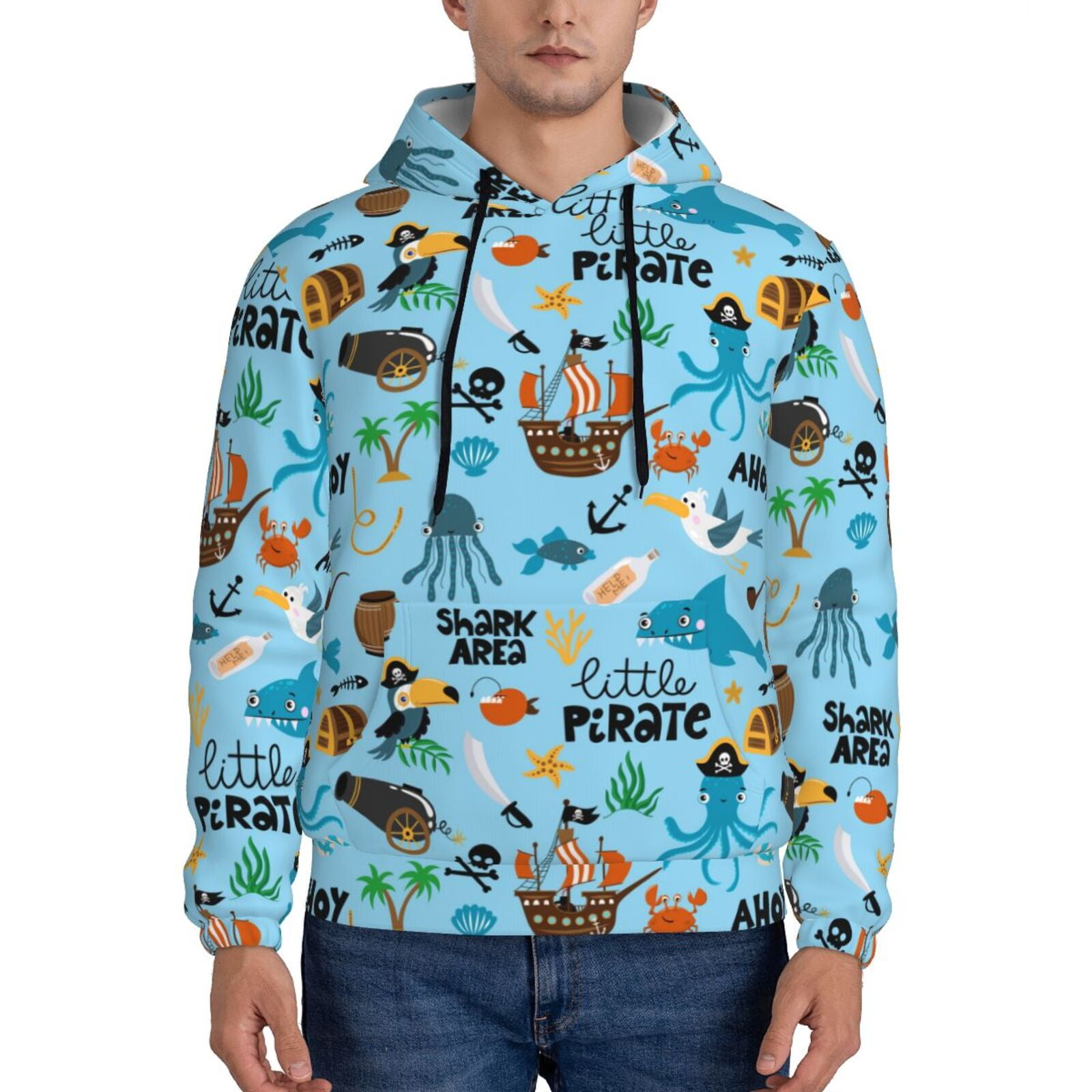 Coaee Animal Pirate for Adult Hoodie Pullover Sweatshirt for Men Hooded ...