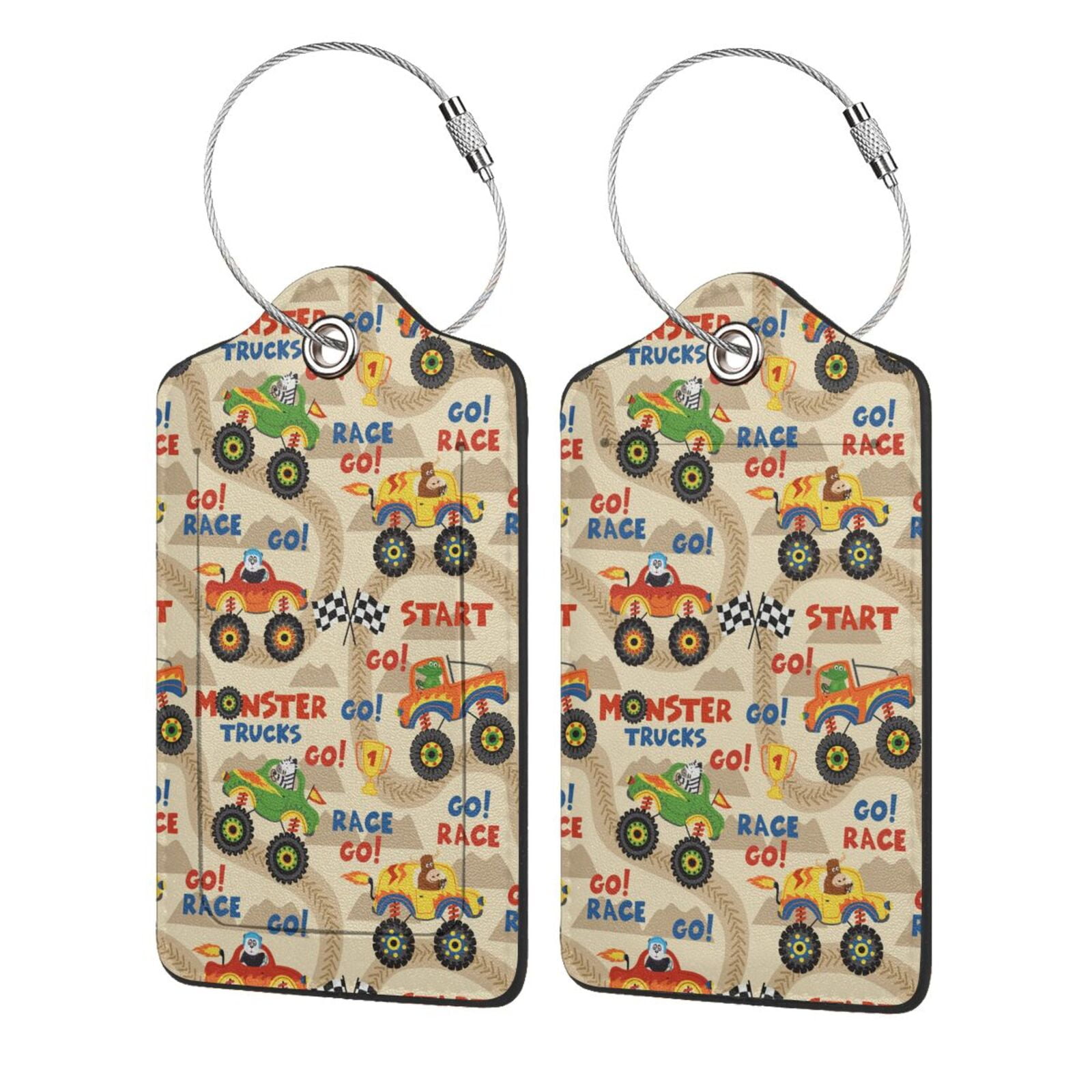 Coaee Animal Truck Untethered Leather Luggage Tags for Suitcases ...