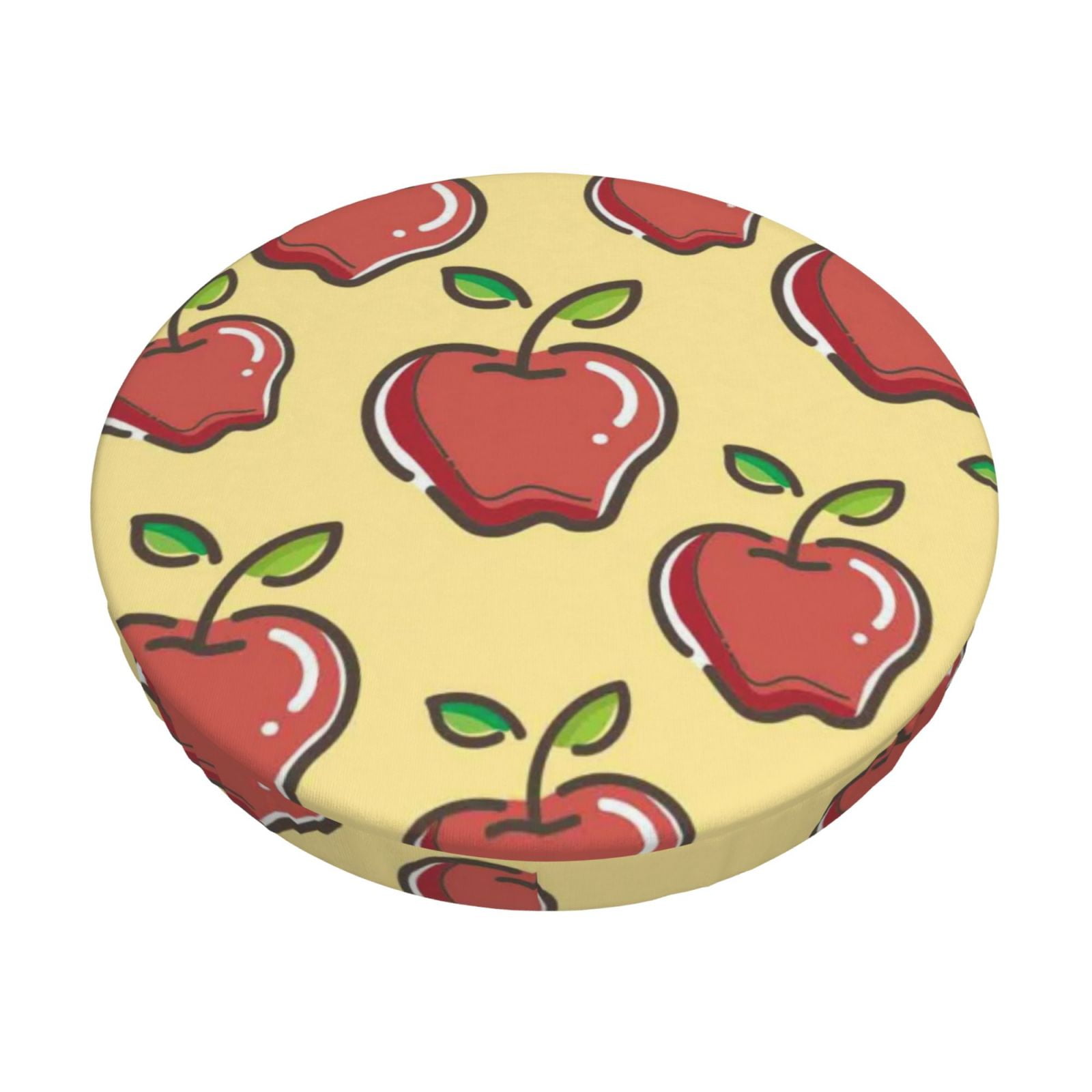 Coaee Apple Round Bar Stool Seat Covers Stretchy Crease-Resistant ...