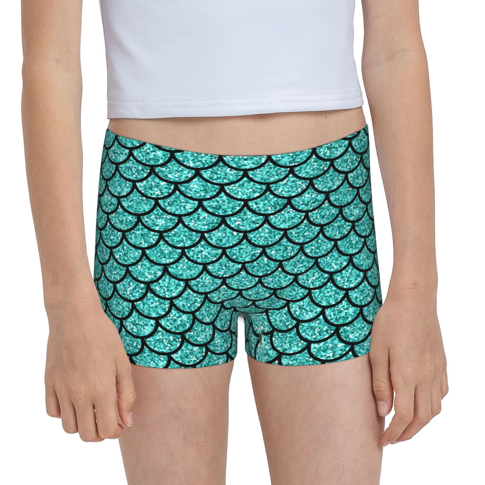 Coaee Aquamarine Glitter for Girl's Cotton Boxer Briefs Soft and ...