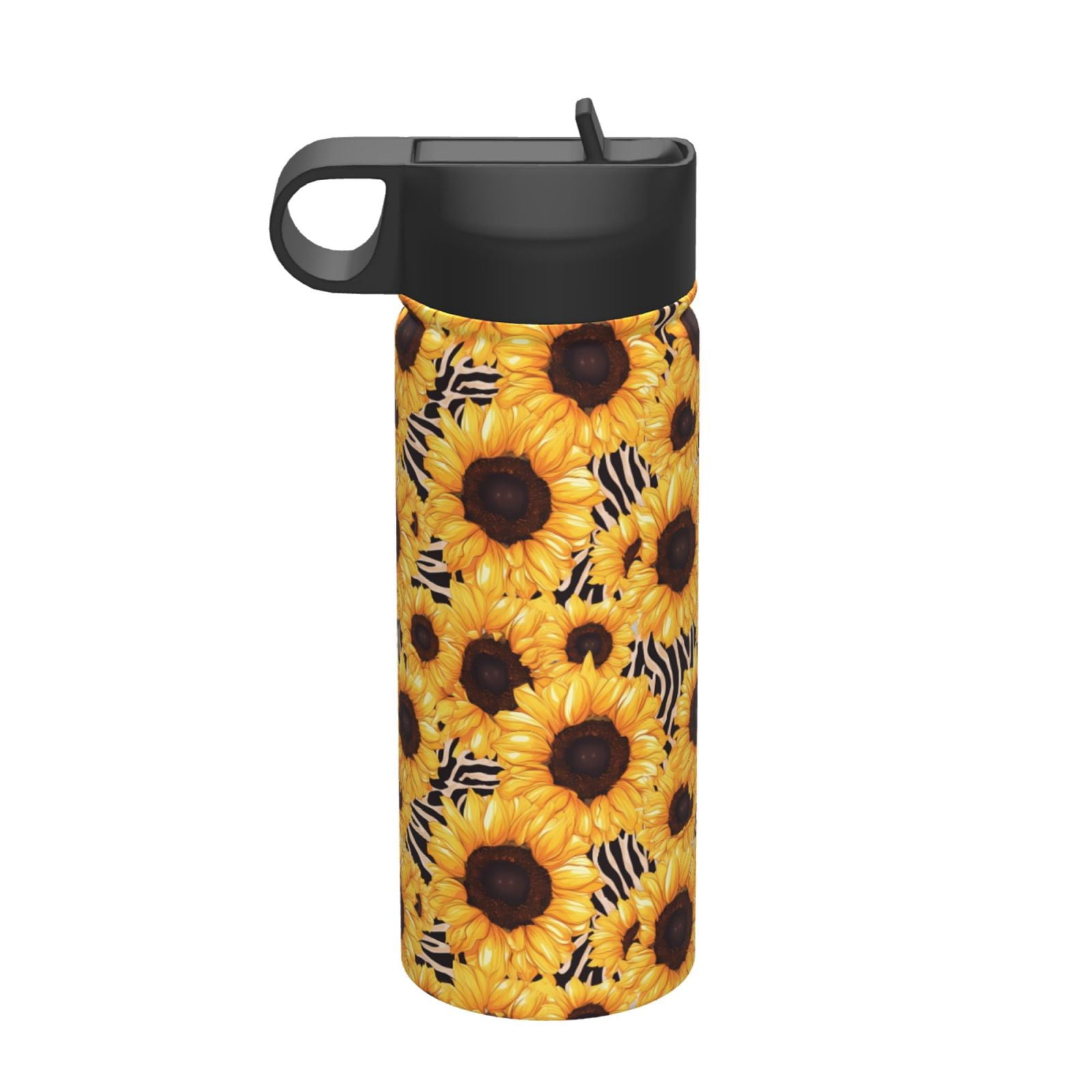 Coaee Artistic Zebra Print Sunflower for 18oz Insulated Kettle With ...