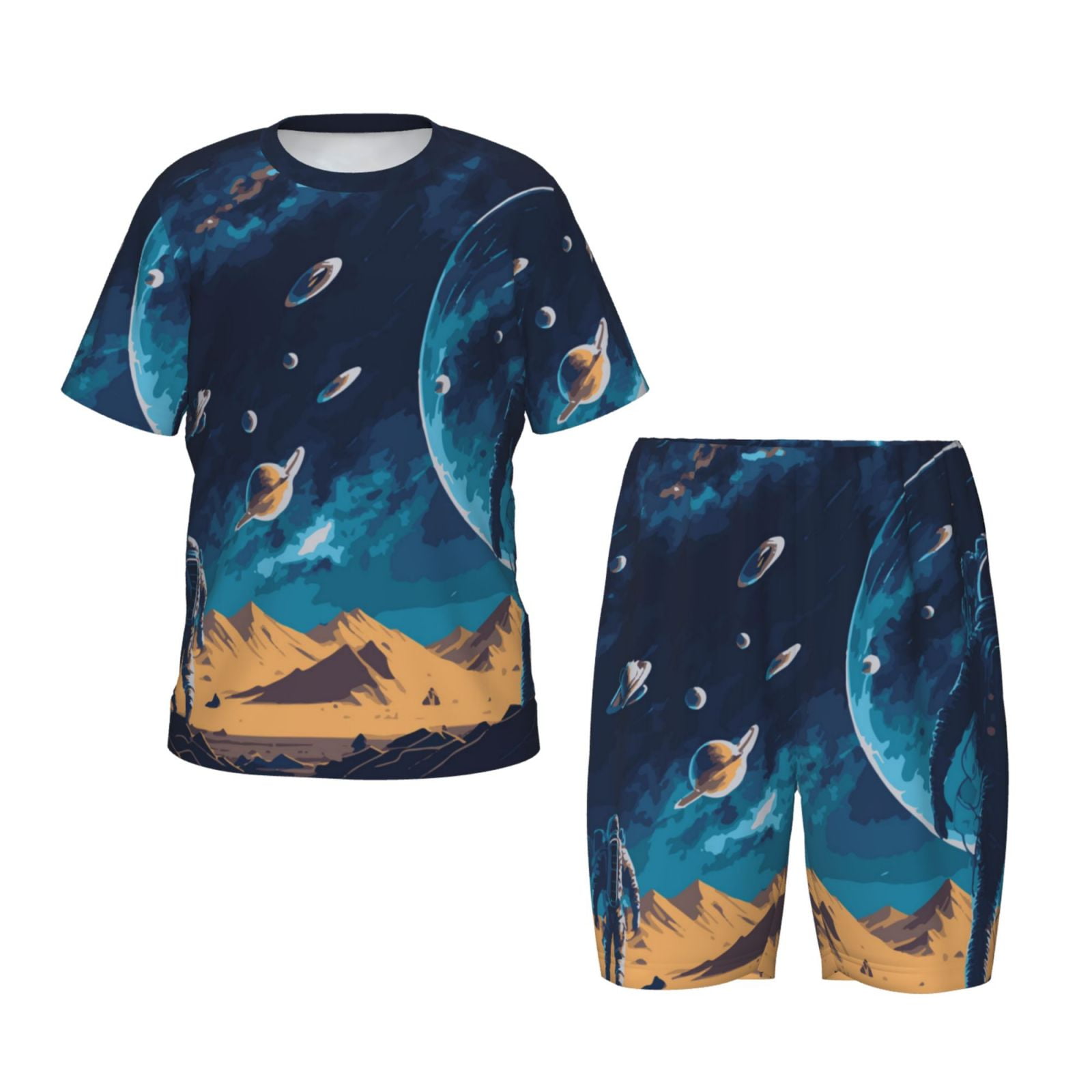 Coaee Astronaut In A Space Suit On The Planet for Short Sleeve Pajamas ...