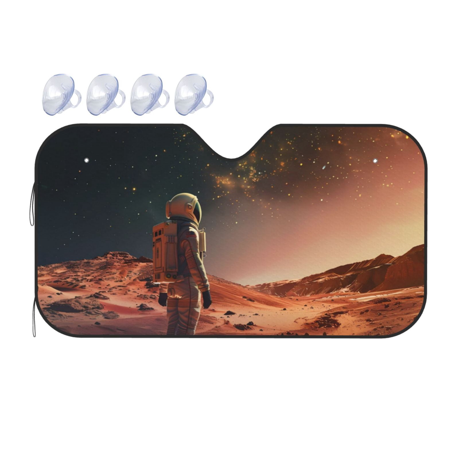 Coaee Astronaut On Mars A for Car Sunshade Windshield Sun Shade Reflect ...