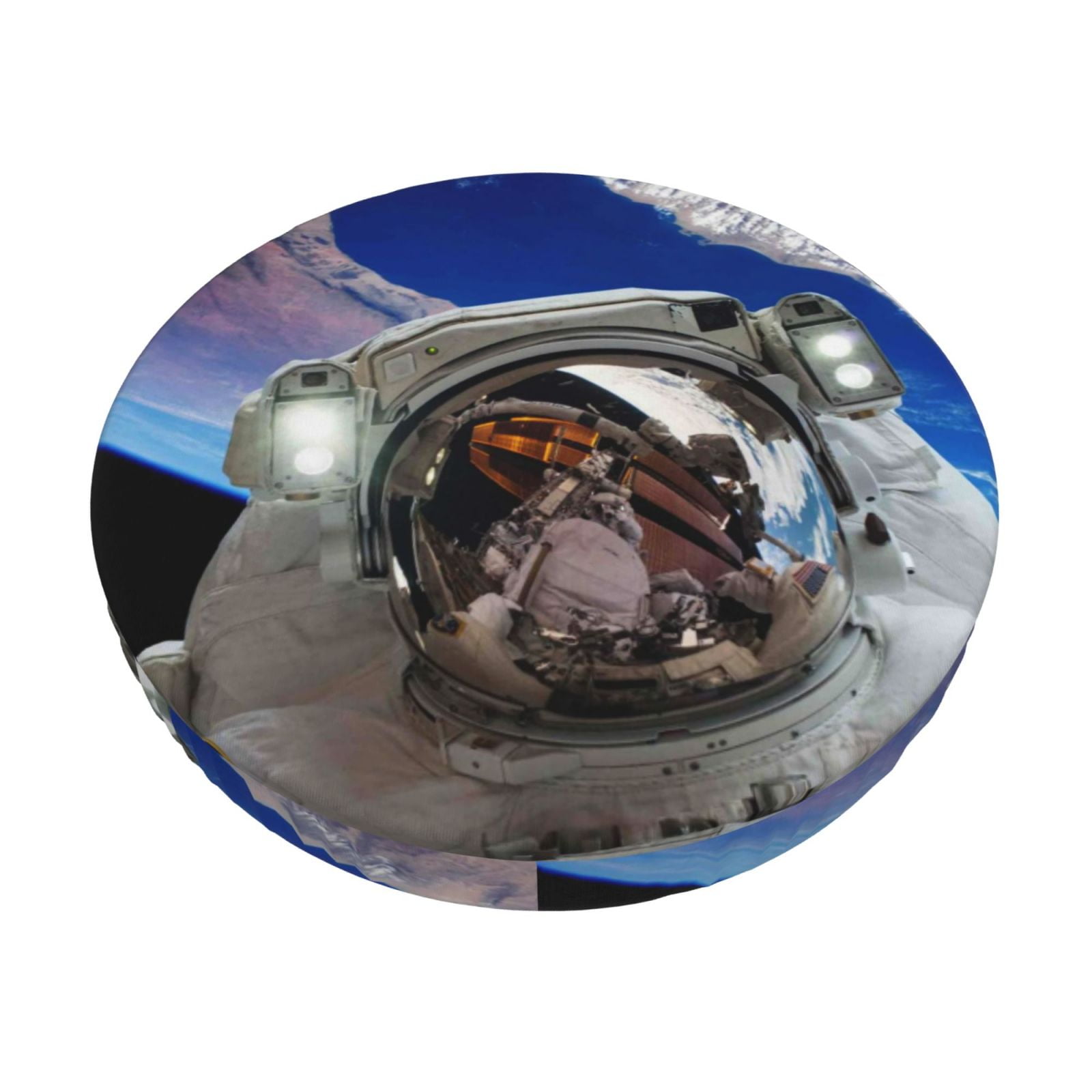 Coaee Astronaut in Outer Space Round Bar Stool Seat Covers Washable ...