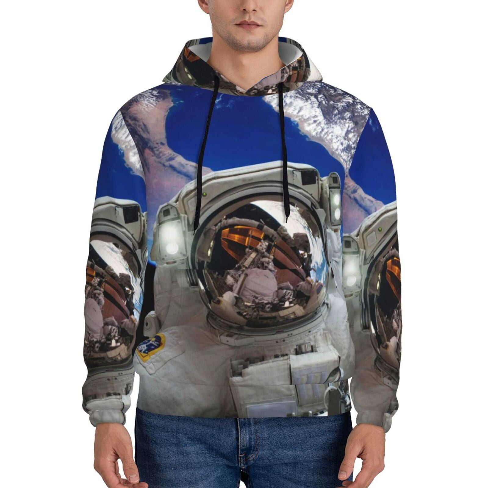 Coaee Astronaut in Outer Space for Adult Hoodie Pullover Sweatshirt for ...