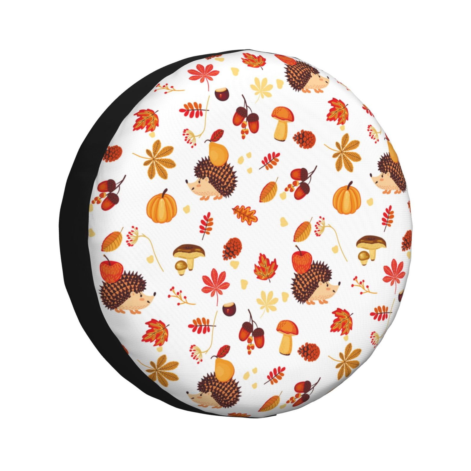 Coaee Autumn Maple Leaf with Hedgehog for Tire Cover,Car Tire Tust ...