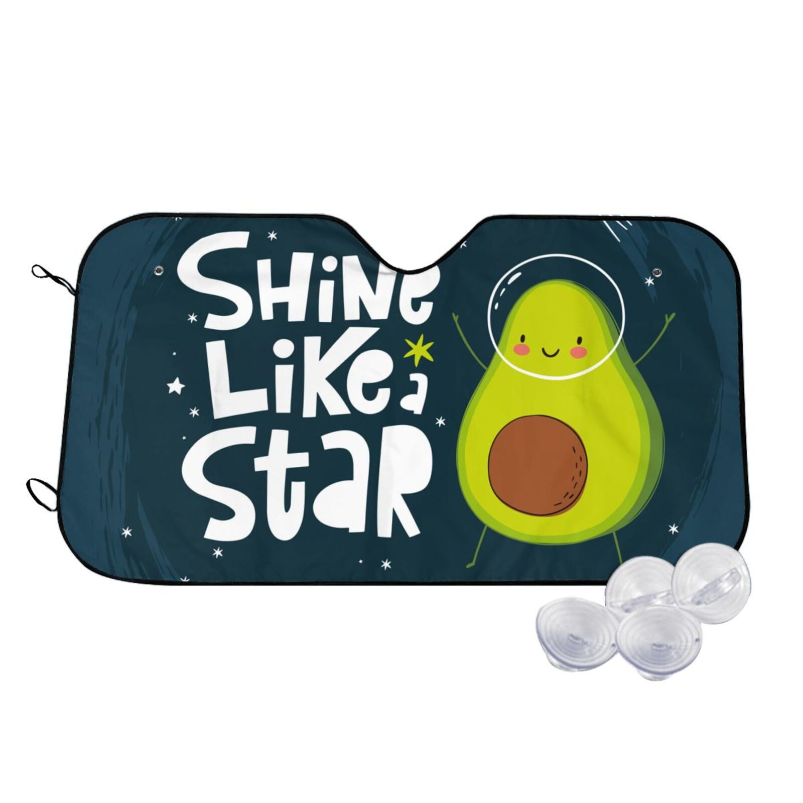 Coaee Avocado In Space1 Car Windshield Sunshade,Uv Rays Sun Visor ...