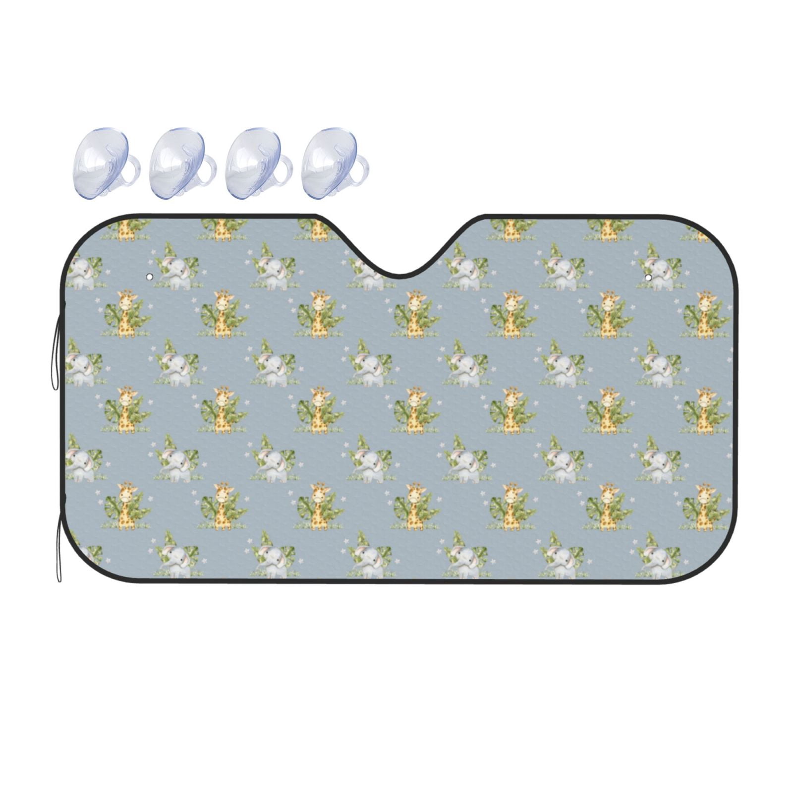Coaee Baby Elephant Giraffe for Car Sunshade Windshield Sun Shade ...