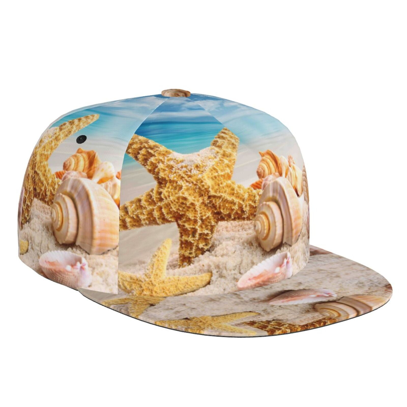 Coaee Beach Starfish Shell Fashionable Flat Brim Baseball Cap Classic ...