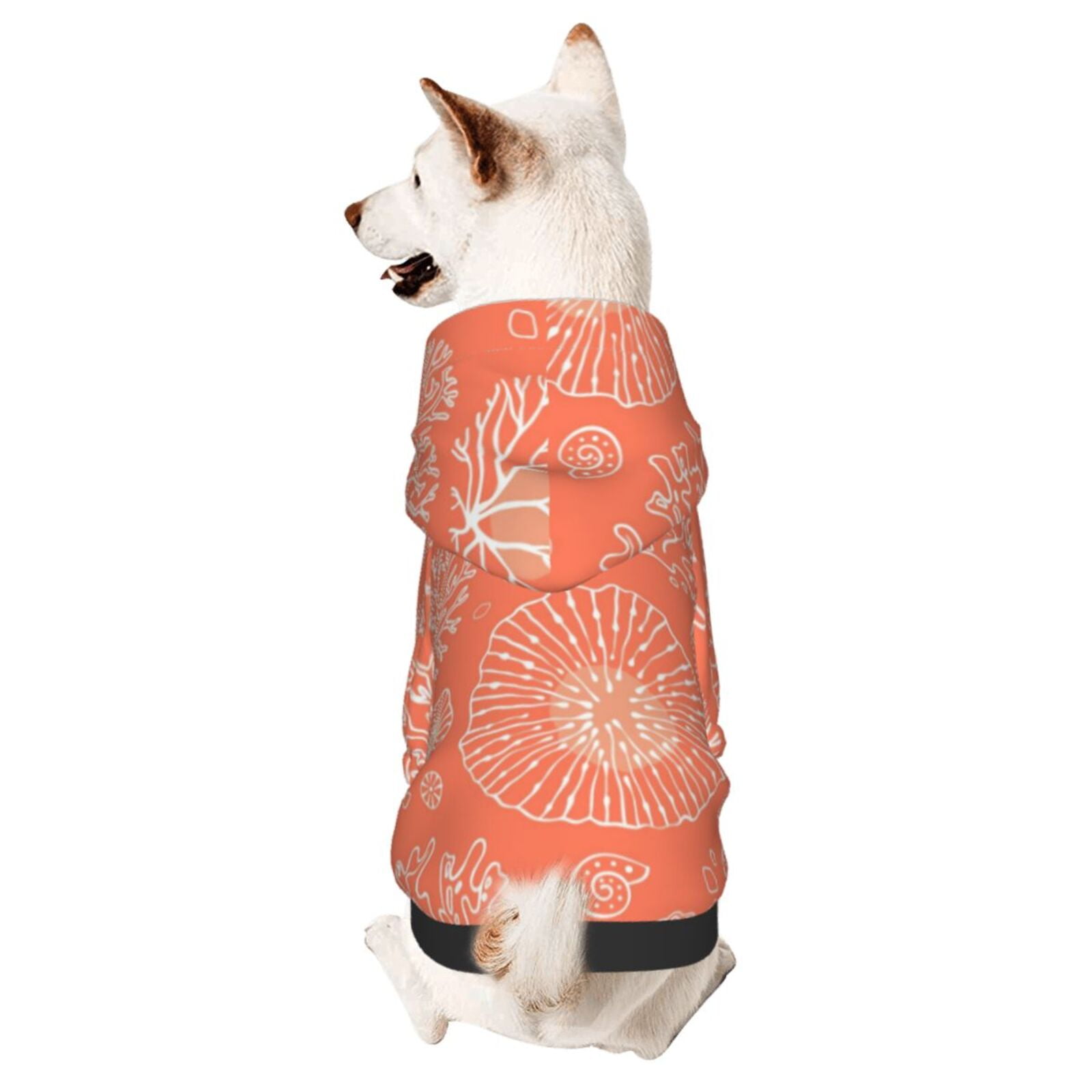 Coaee Beautiful Corals for Winter Dog Hoodie Warm Small Dog Sweatshirts ...