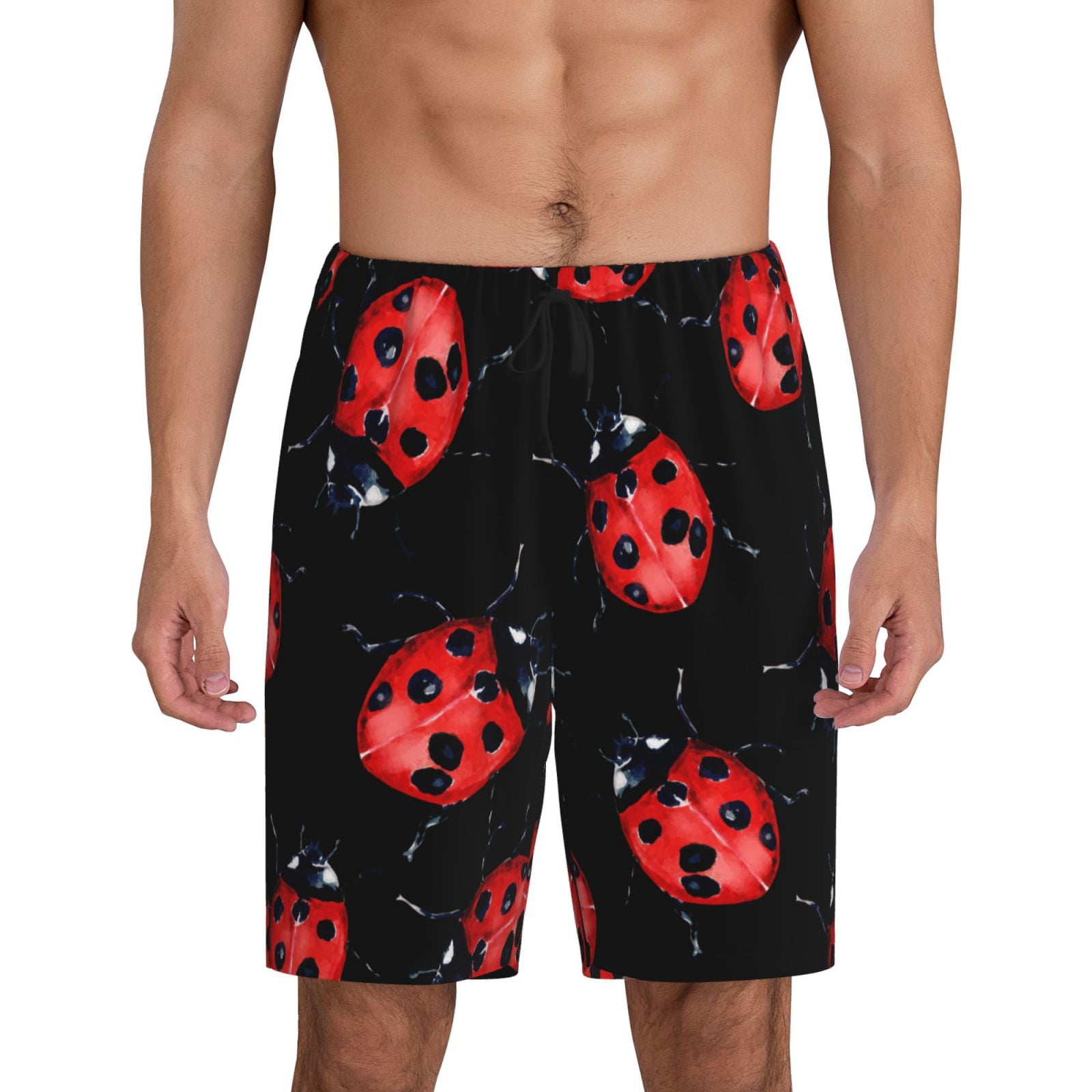 Coaee Beautiful Red Ladybug Men's Pajama Pants, Pajama Boxer Shorts ...