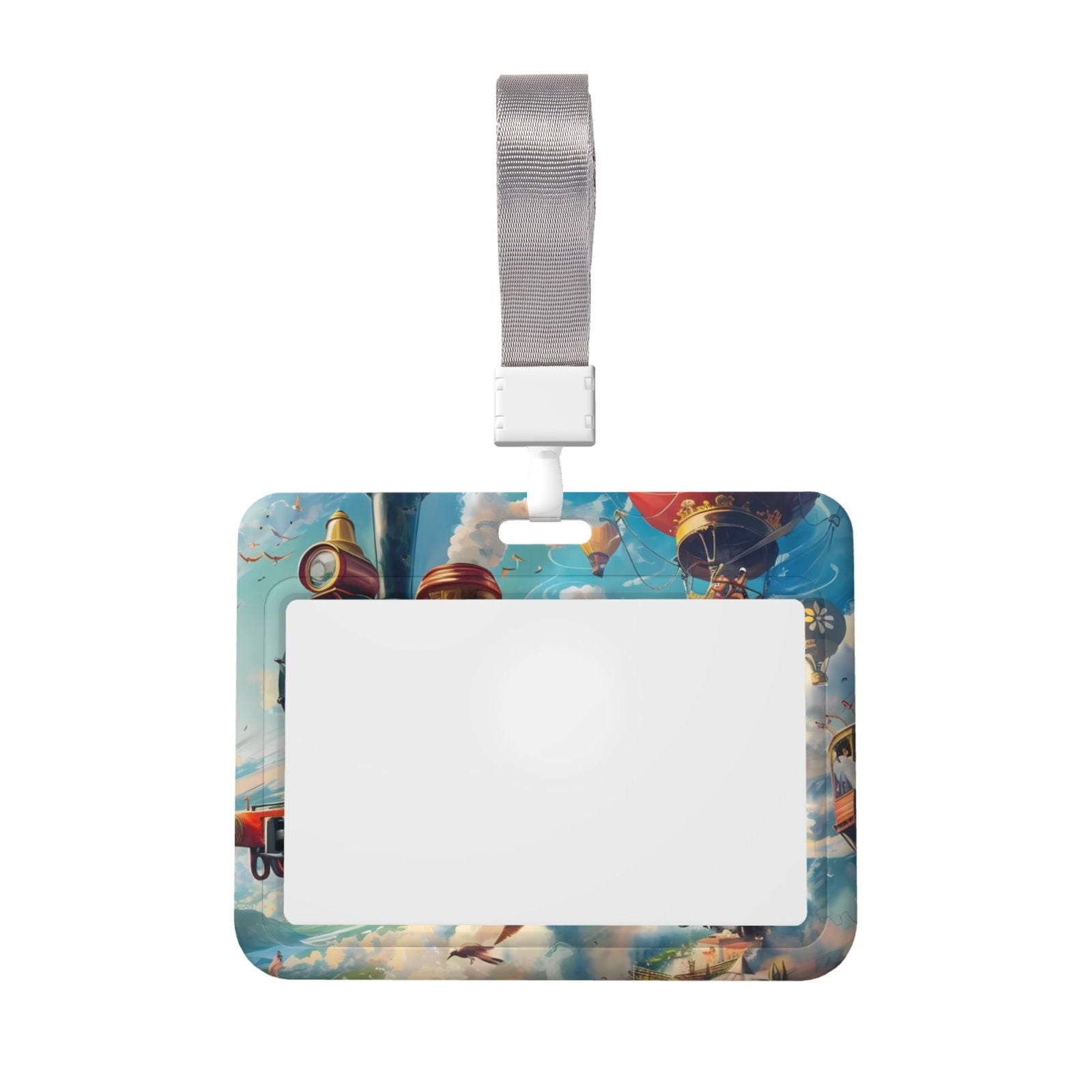 Coaee Beautiful Red Train Hot Air Balloon for Card Badge Holder Soft ...