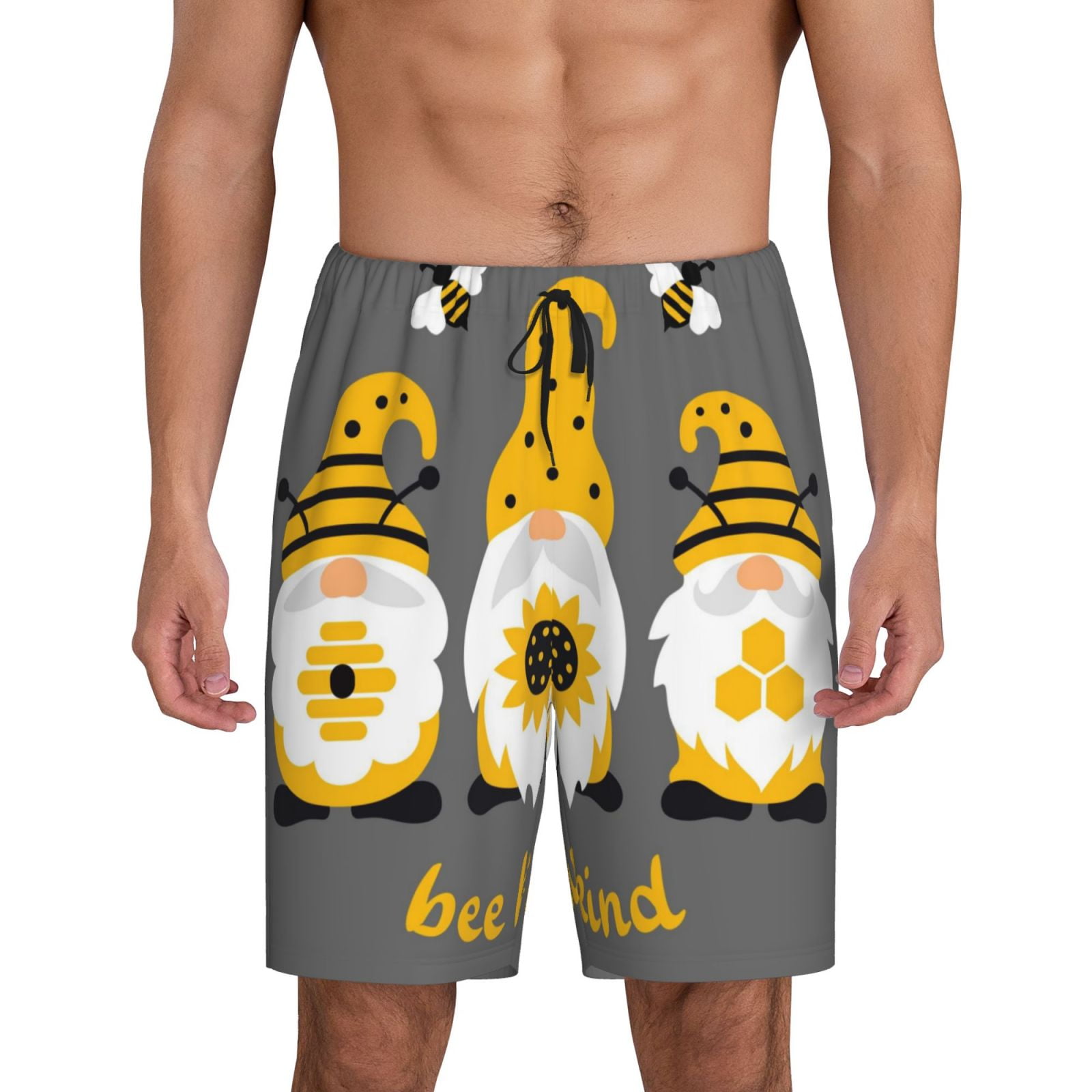 Coaee Bee Kind Men's Pajama Pants, Pajama Boxer Shorts with Elastic ...