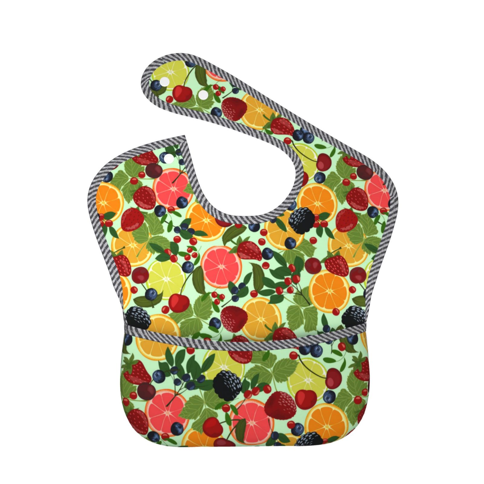 Coaee Berries And Citrus for Proof Baby Bib with Food Catcher ...