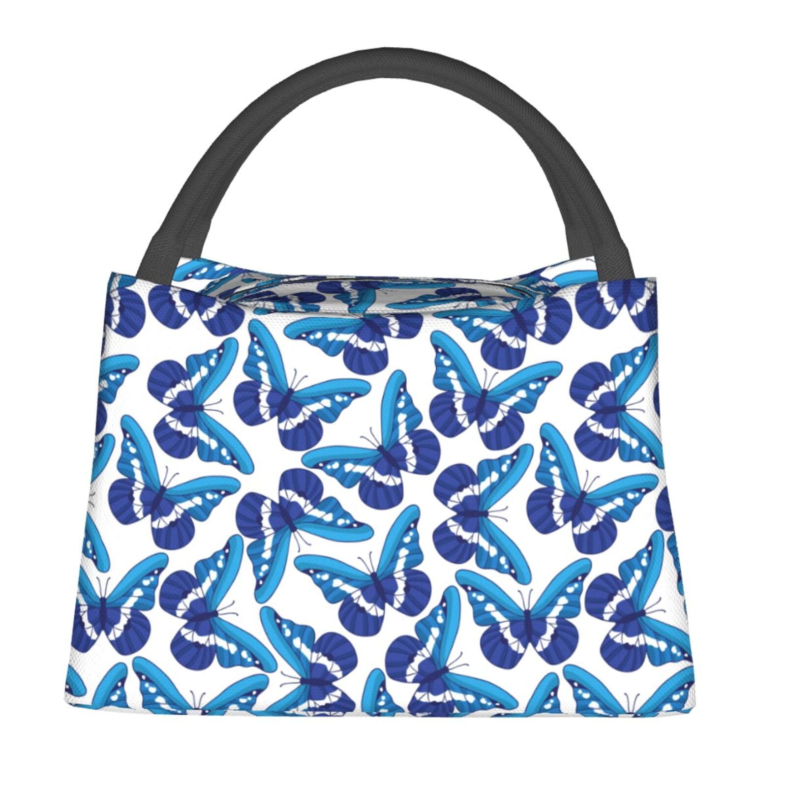 Coaee Blue Butterflies for Reusable Thermal Soft Leakproof Lunch Box ...