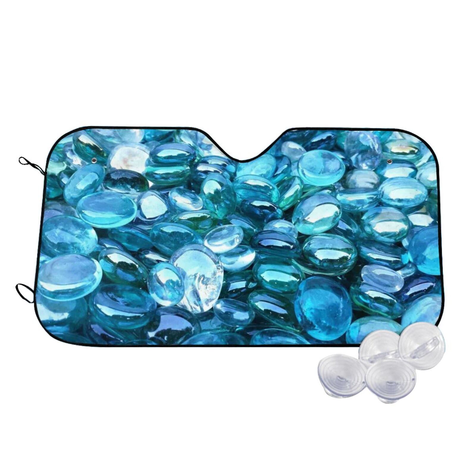 Coaee Blue Kyanite Car Windshield Sunshade,Uv Rays Sun Visor Protector ...