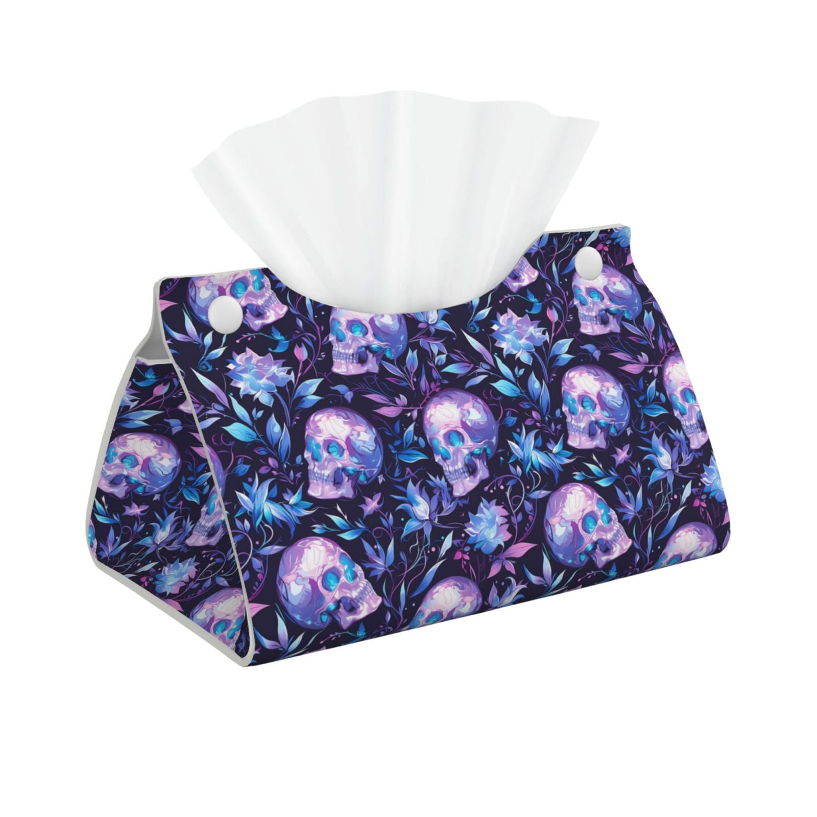 Coaee Blue Skull Crystal for Large Tissue Box Cover Rectangular for ...