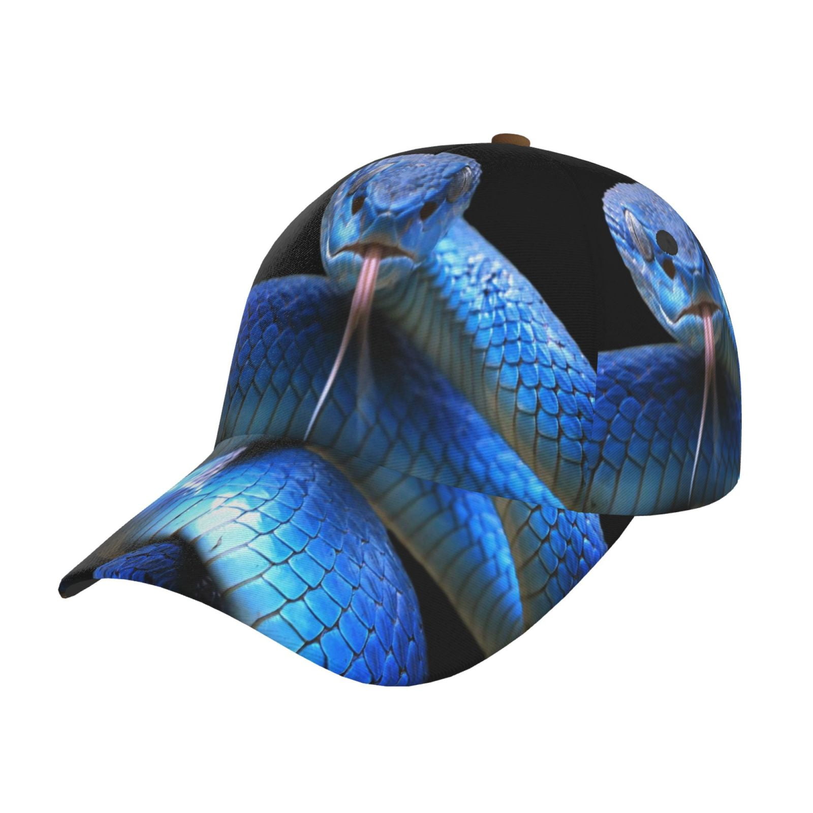 Coaee Blue Viper Snake Adjustable Fashionable Curved Brim Baseball Cap ...