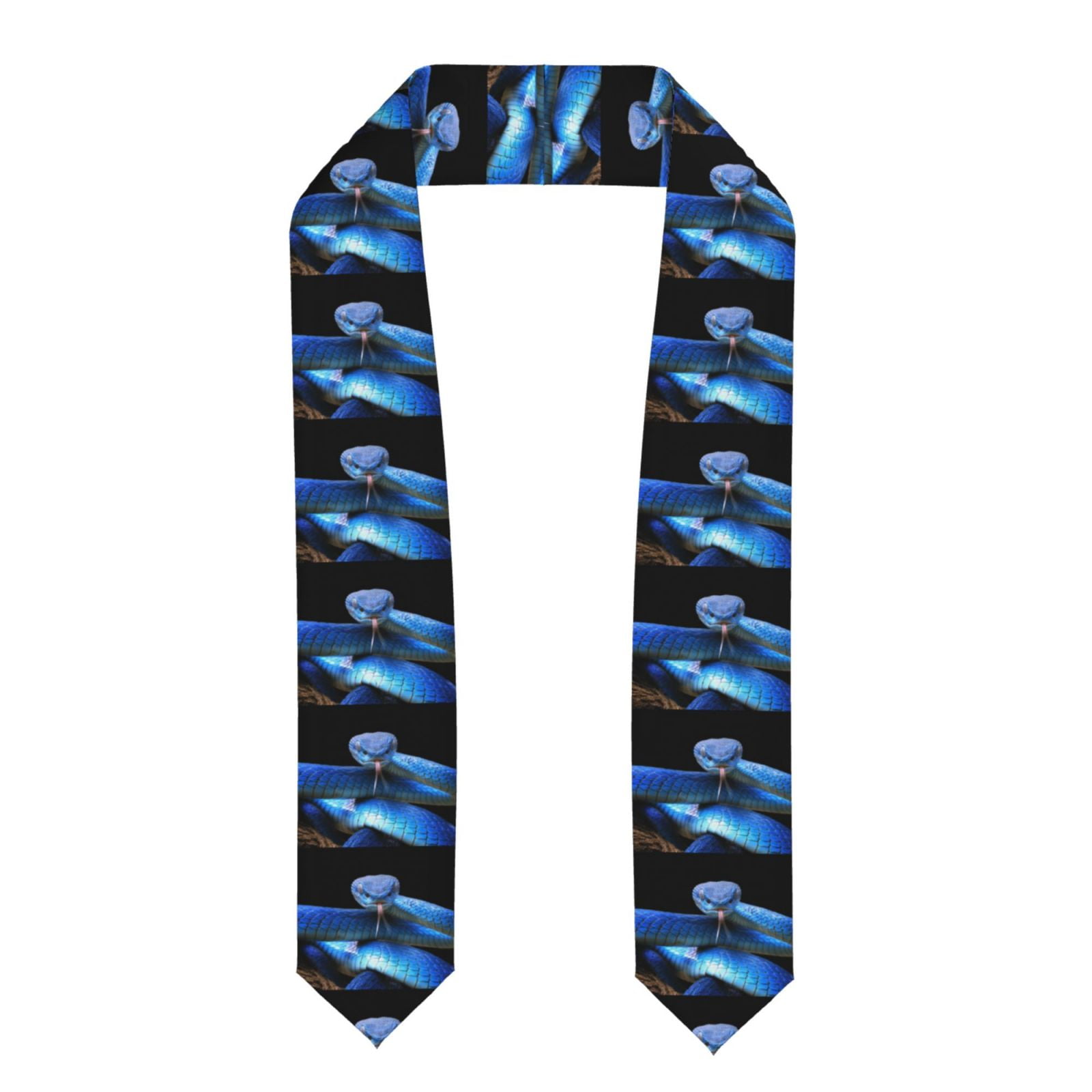 Coaee Blue Viper Snake Graduation Stole, Unisex, 72" Long Graduation ...