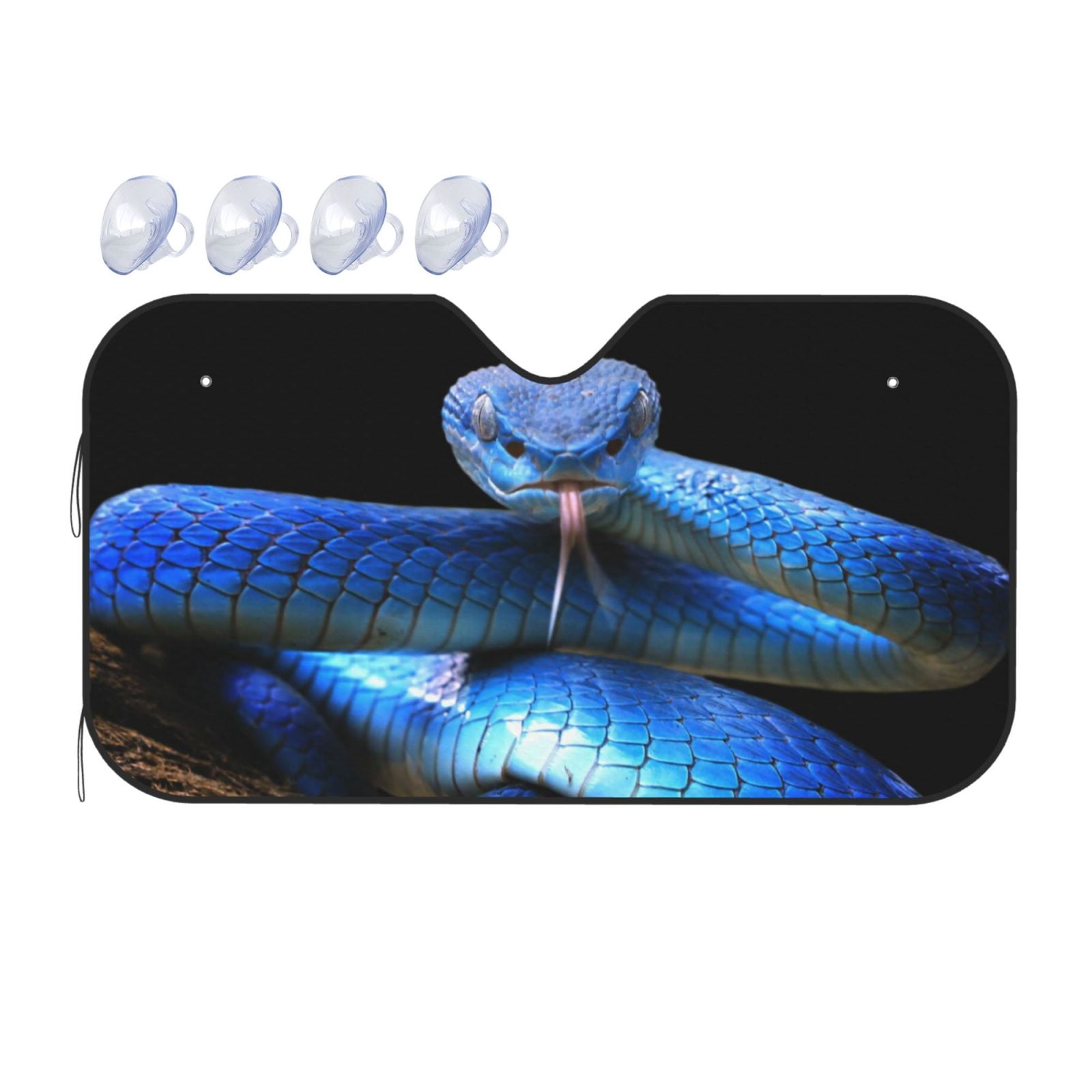 Coaee Blue Viper Snake for Car Sunshade Windshield Sun Shade Reflect UV ...
