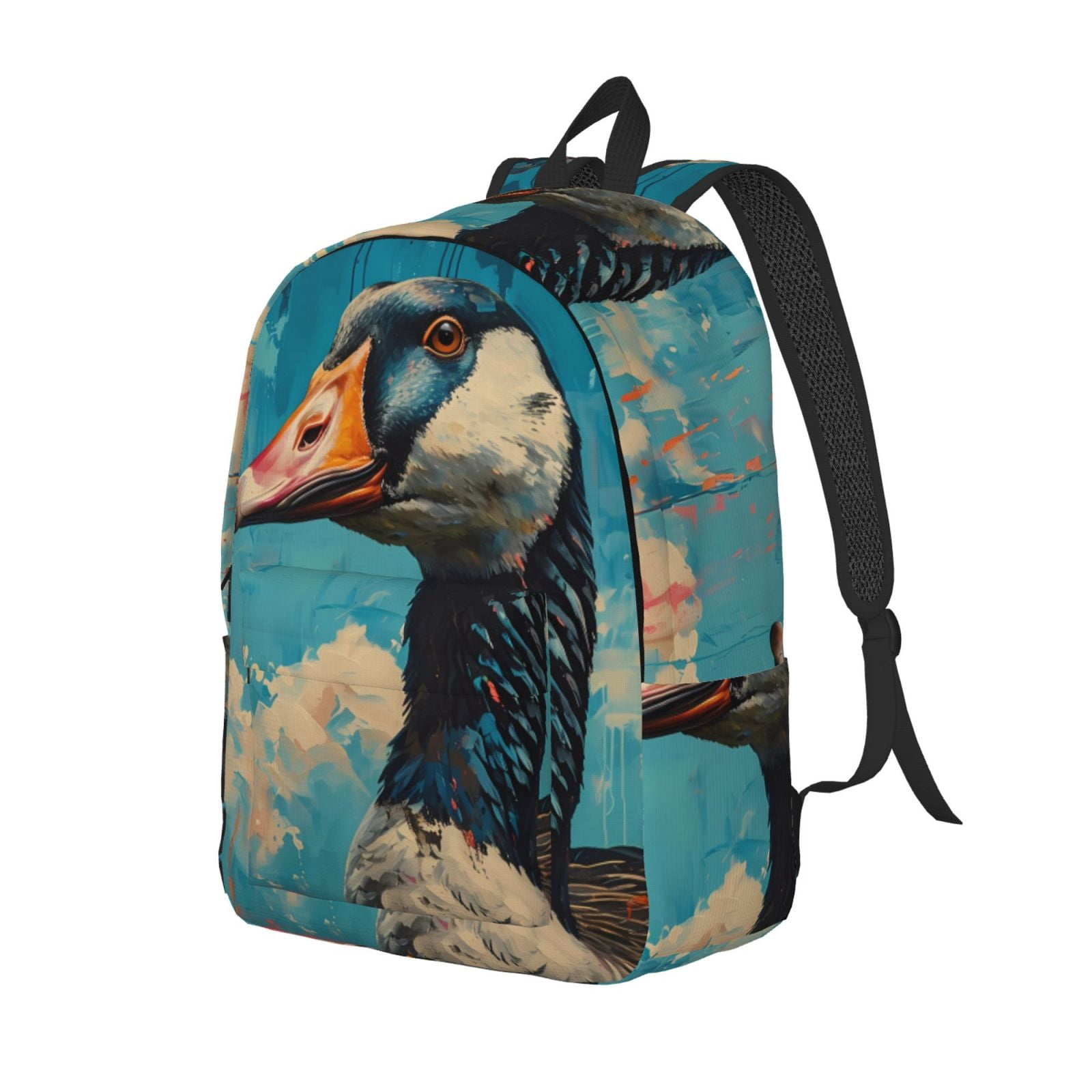 Coaee Blue Watercolor Duck for Canvas Backpack for Hiking, Camping ...