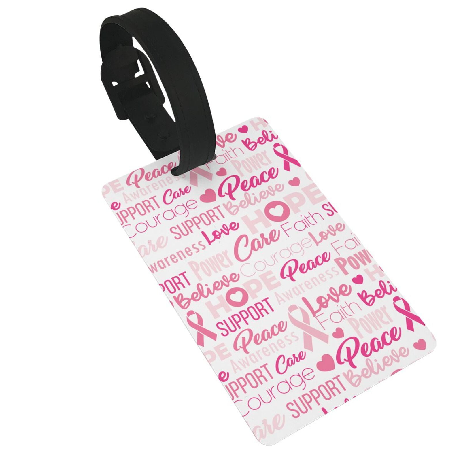 Coaee Breast Cancer Pink Ribbons Awareness (2) Luggage Tag Schoolbag ...