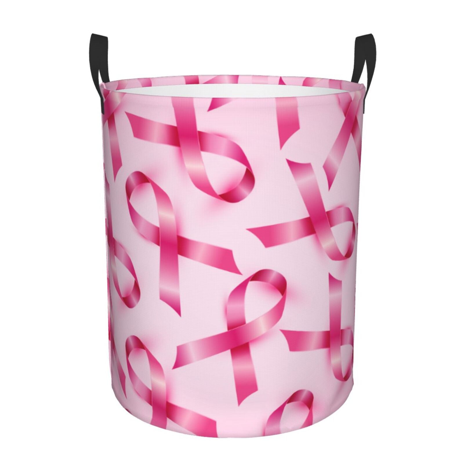 Coaee Breast Cancer Ribbons Awareness Laundry Basket with Handle ...
