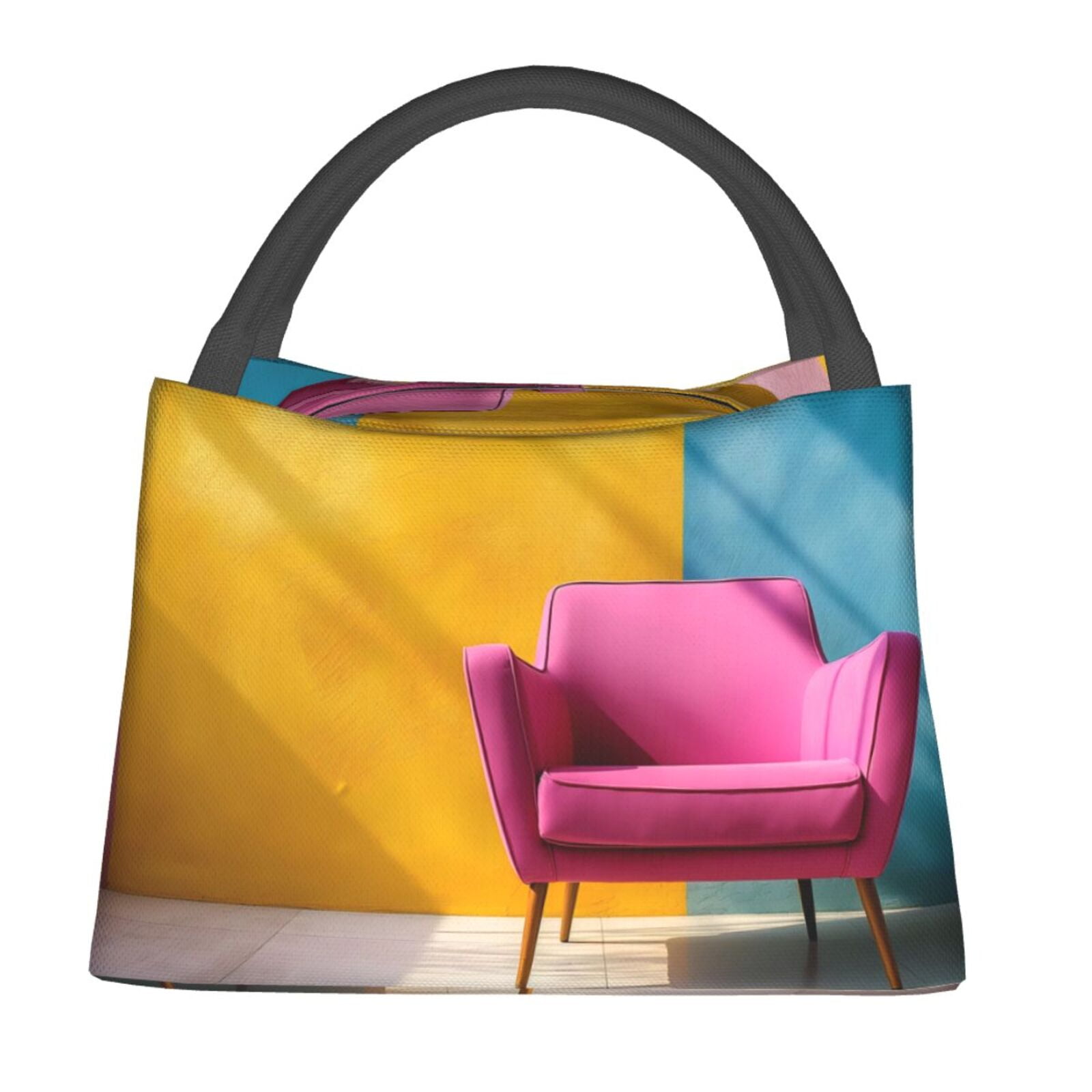 Coaee Bright Pink Chair for Reusable Thermal Soft Leakproof Lunch Box ...