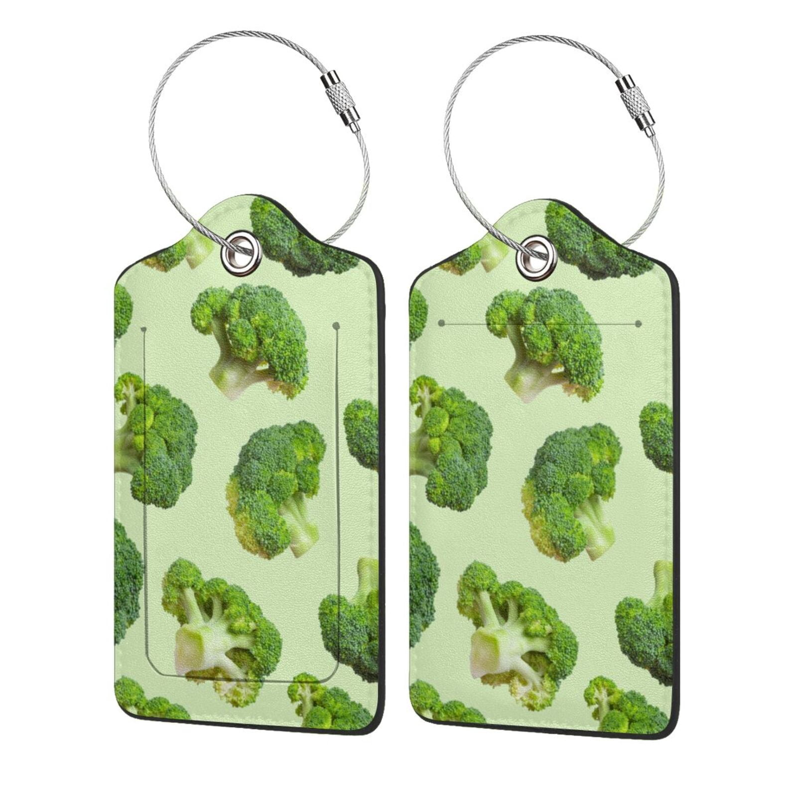 Coaee Broccoli 3 Untethered Leather Luggage Tags for Suitcases Luggage ...