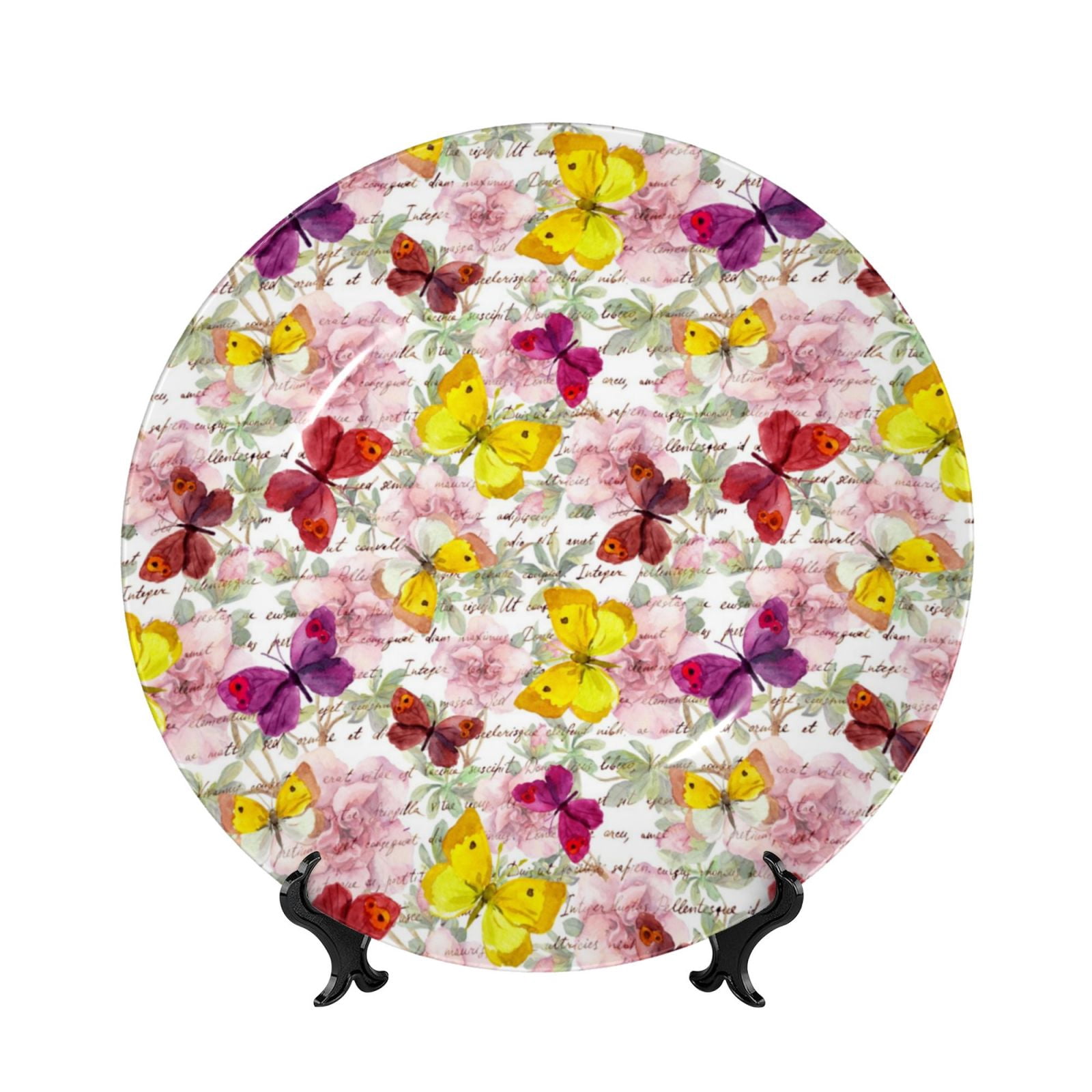 Coaee Butterflies and Vintage for Bone China Decorative Plate ...