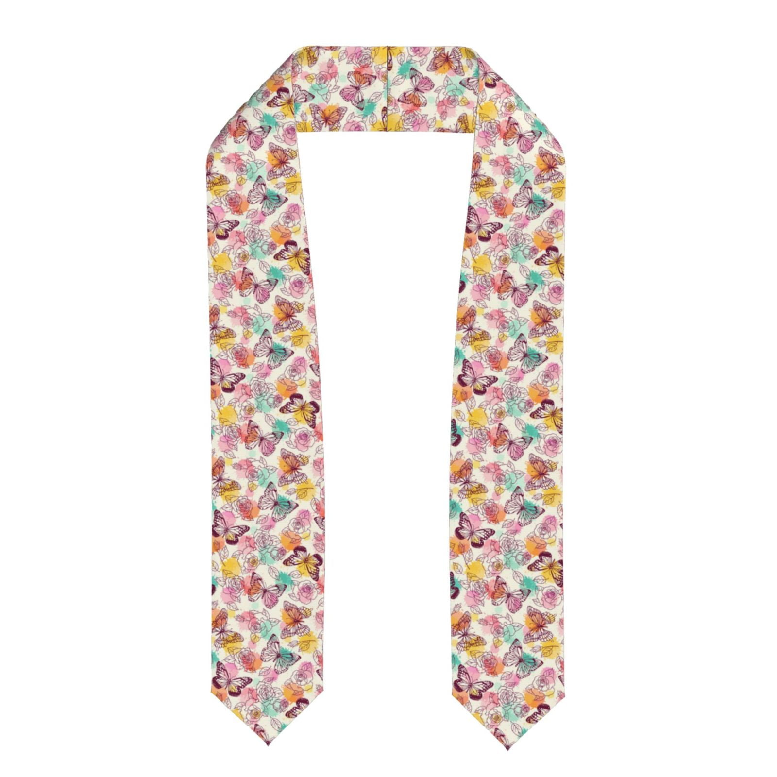 Coaee Butterflies and Roses Graduation Stole, Unisex, 72" Long ...