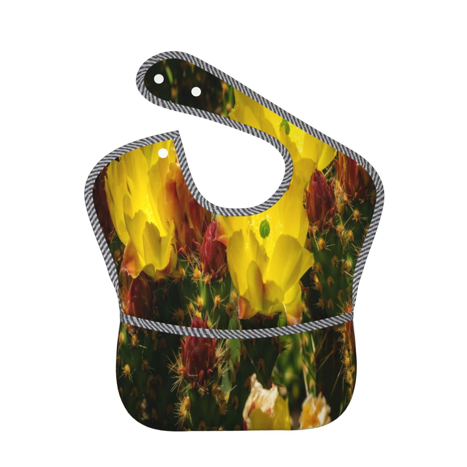 Coaee Cactus Flowers for Proof Baby Bib with Food Catcher,Waterproof ...
